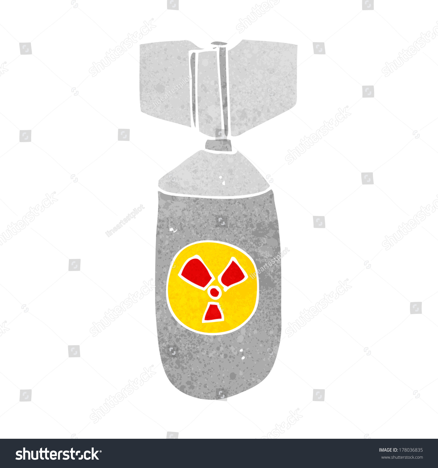 Cartoon Nuclear Bomb Stock Vector (Royalty Free) 178036835