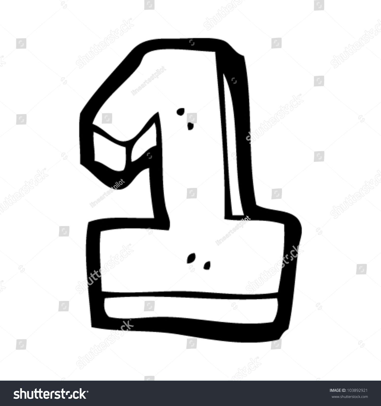 Cartoon Number 1 Stock Vector (Royalty Free) 103892921 | Shutterstock