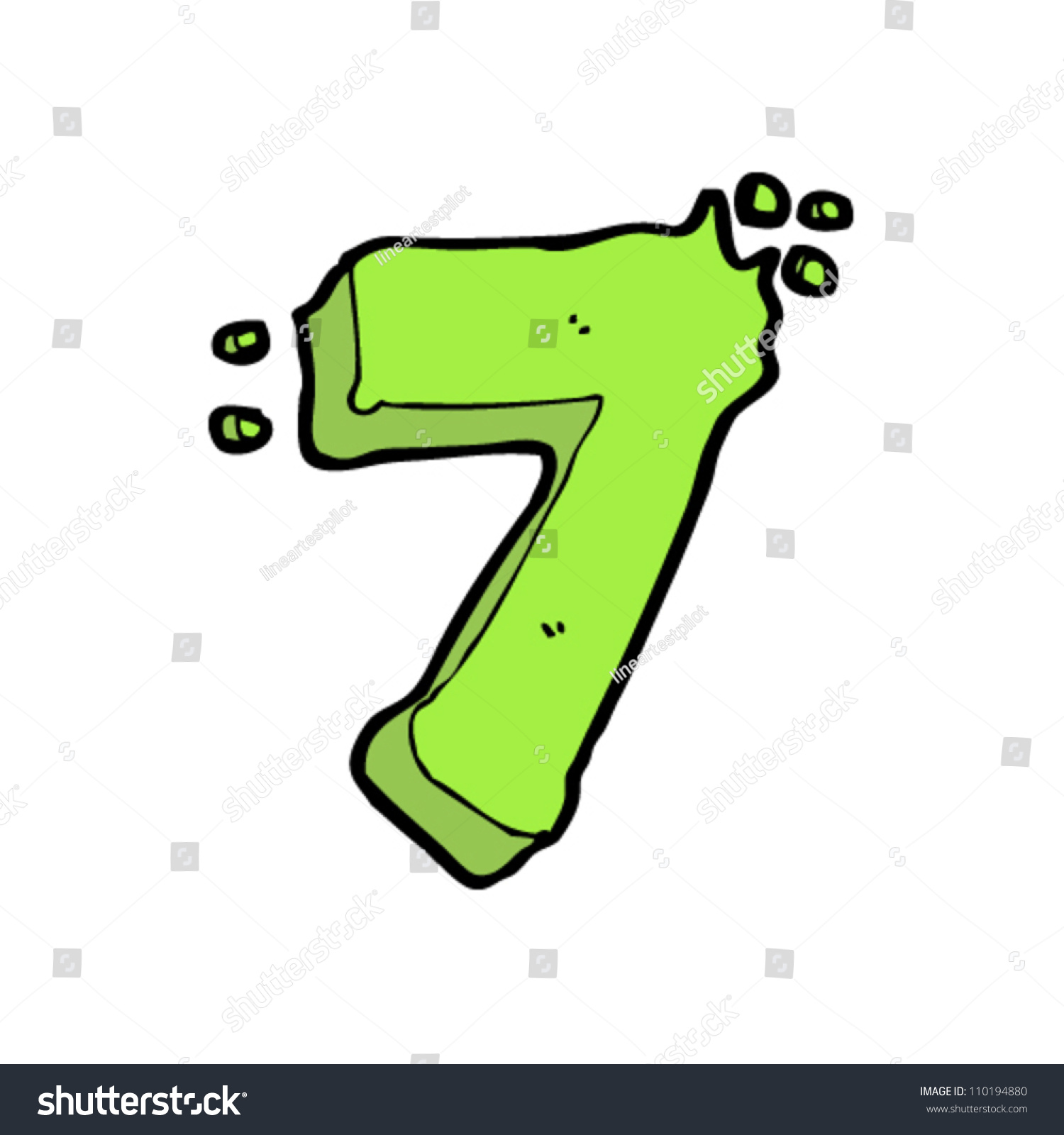 Cartoon Number 7 Stock Vector 110194880 - Shutterstock