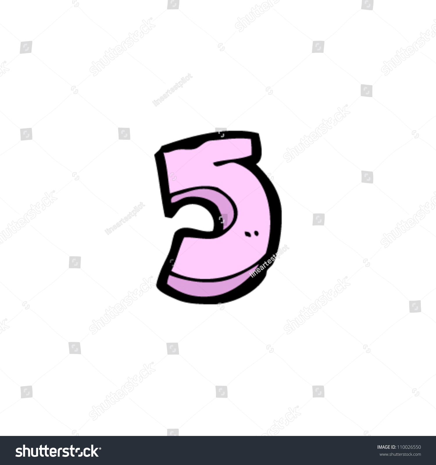 Cartoon Number Five Stock Vector (Royalty Free) 110026550