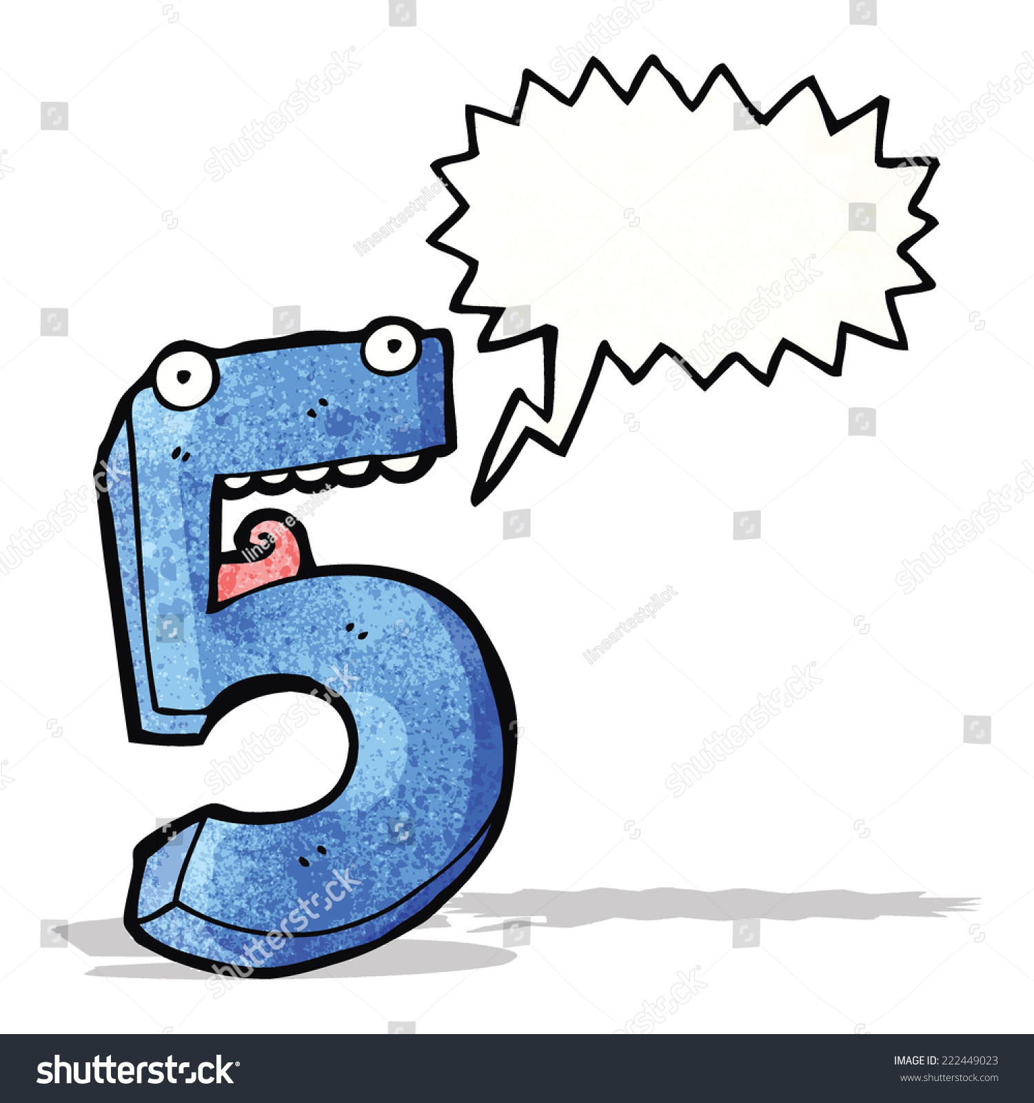 Cartoon Number Five Stock Vector (Royalty Free) 222449023 | Shutterstock