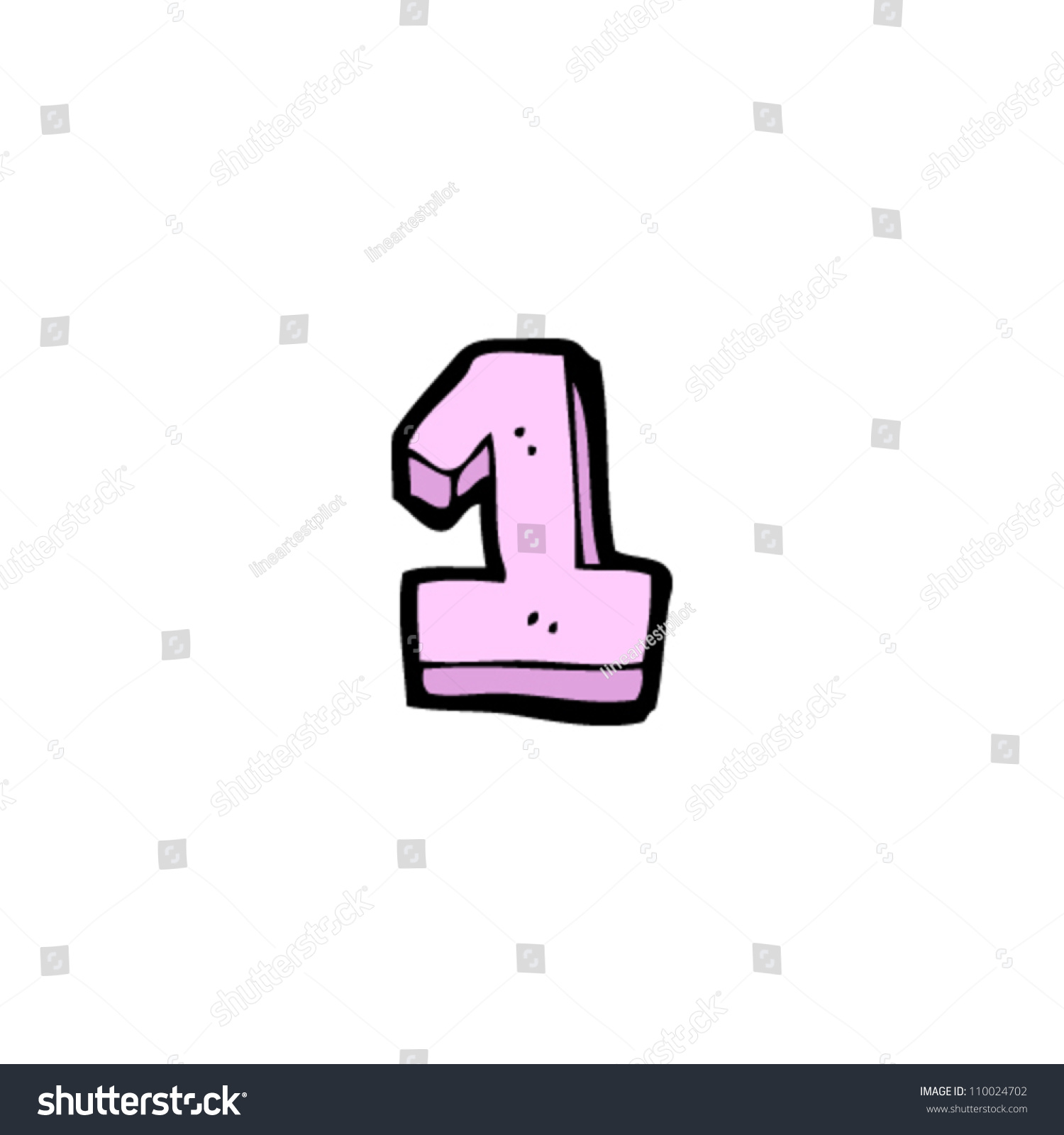 Cartoon Number One Stock Vector (Royalty Free) 110024702 | Shutterstock