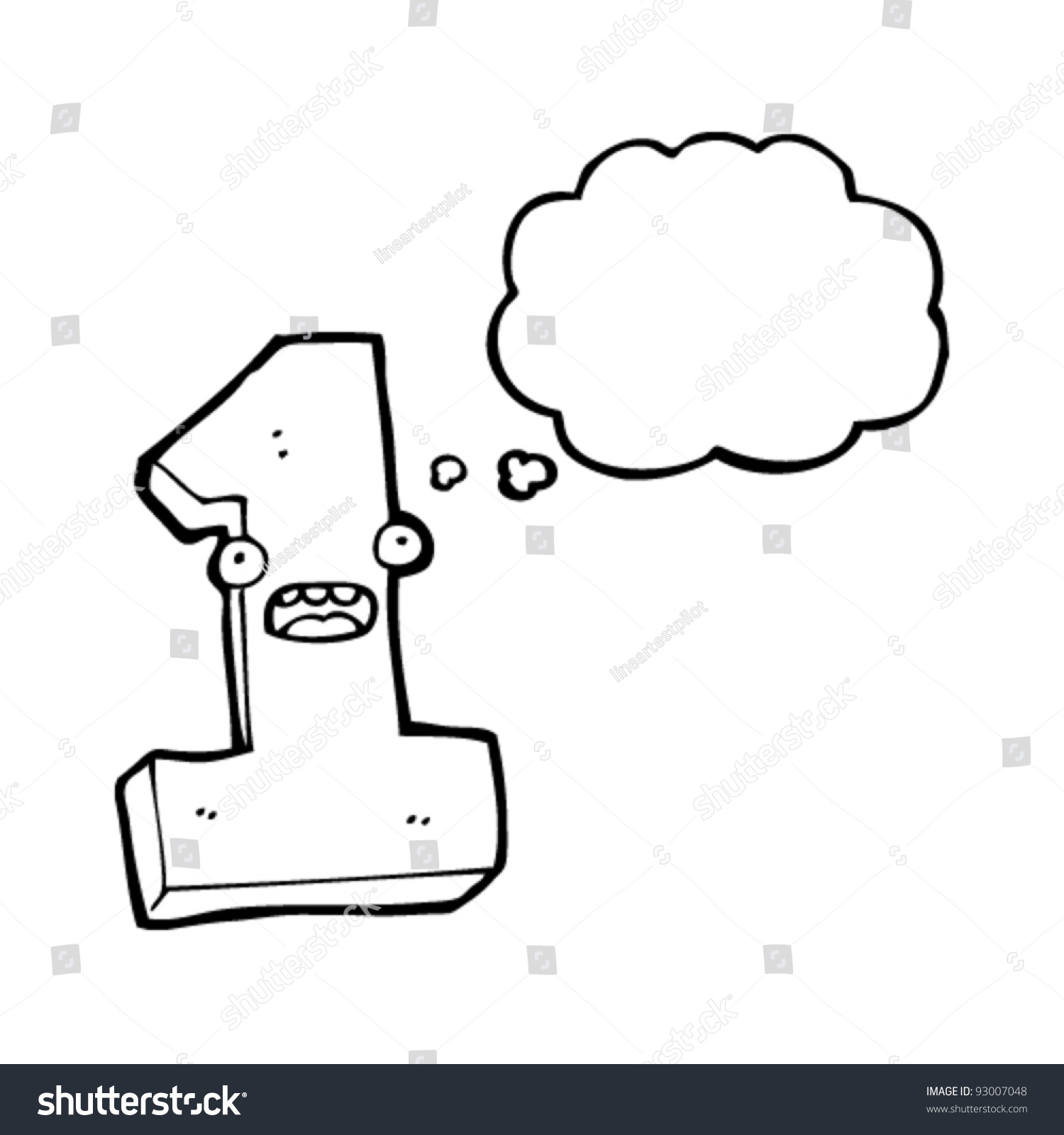 Cartoon Number One Stock Vector (Royalty Free) 93007048