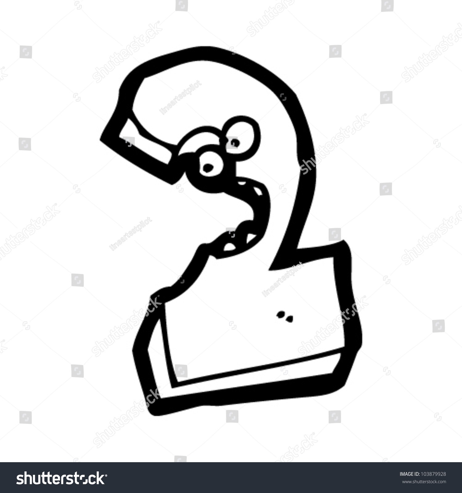 Cartoon Number 2 Face Stock Vector (Royalty Free) 103879928 | Shutterstock