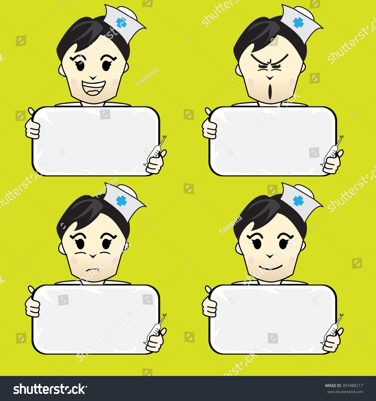 Cartoon Nurse Information Stock Vector (Royalty Free) 397488217