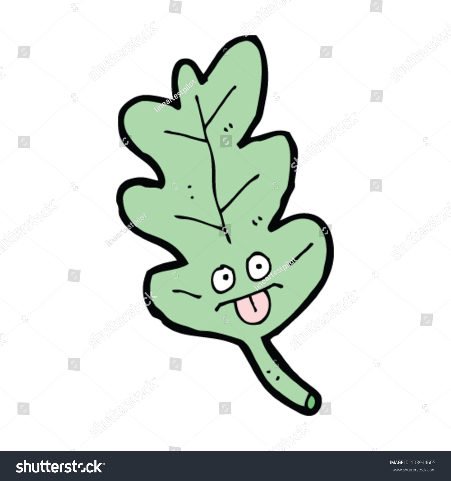 Cartoon Oak Leaf Character Stock Vector (Royalty Free) 103944605 ...