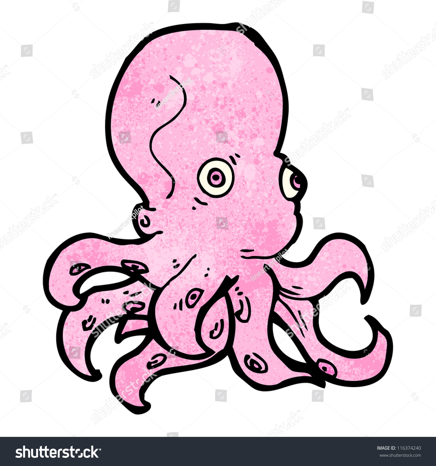Cartoon Octopus Stock Vector (Royalty Free) 116374240