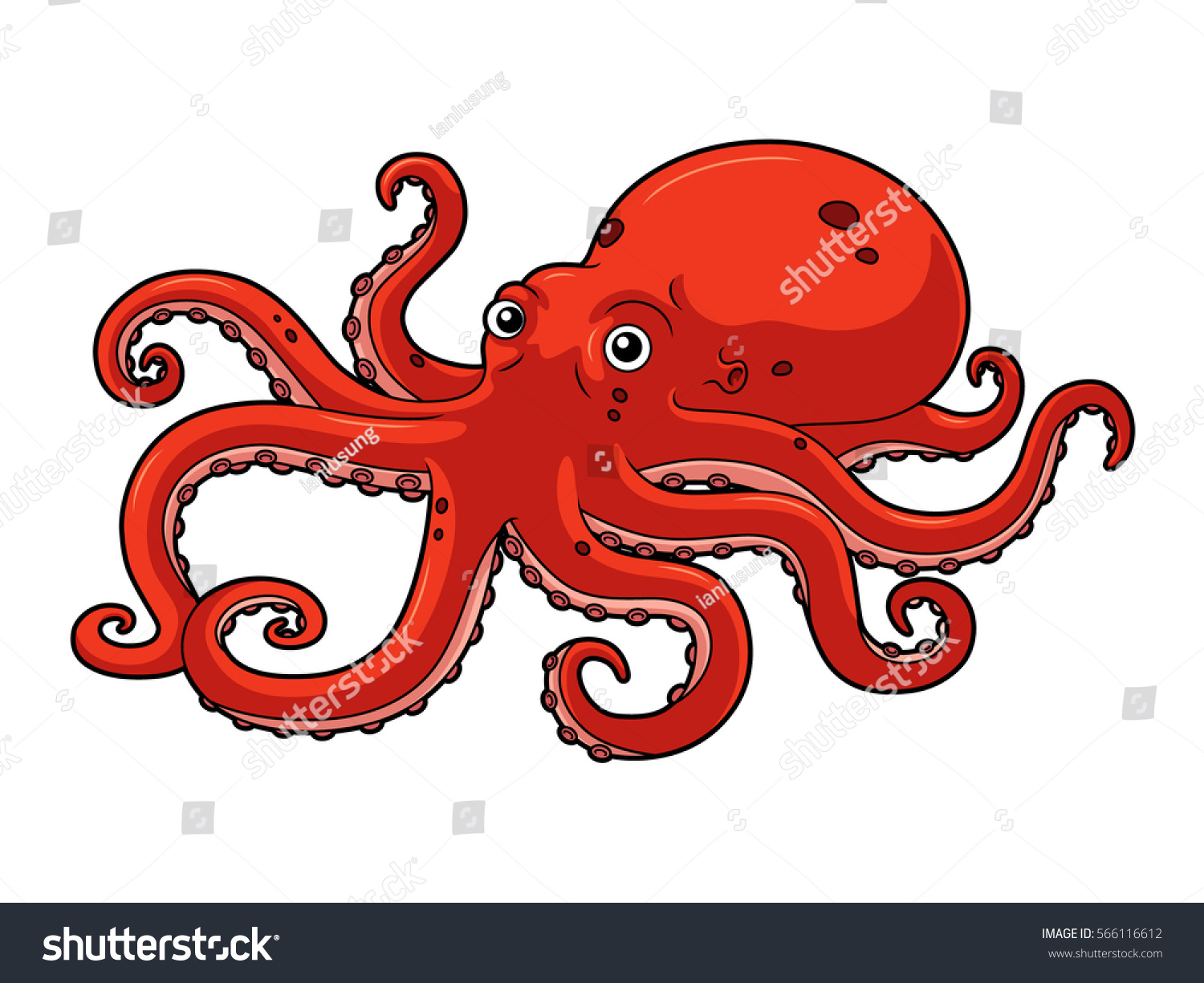 Cartoon Octopus Stock Vector 566116612 - Shutterstock