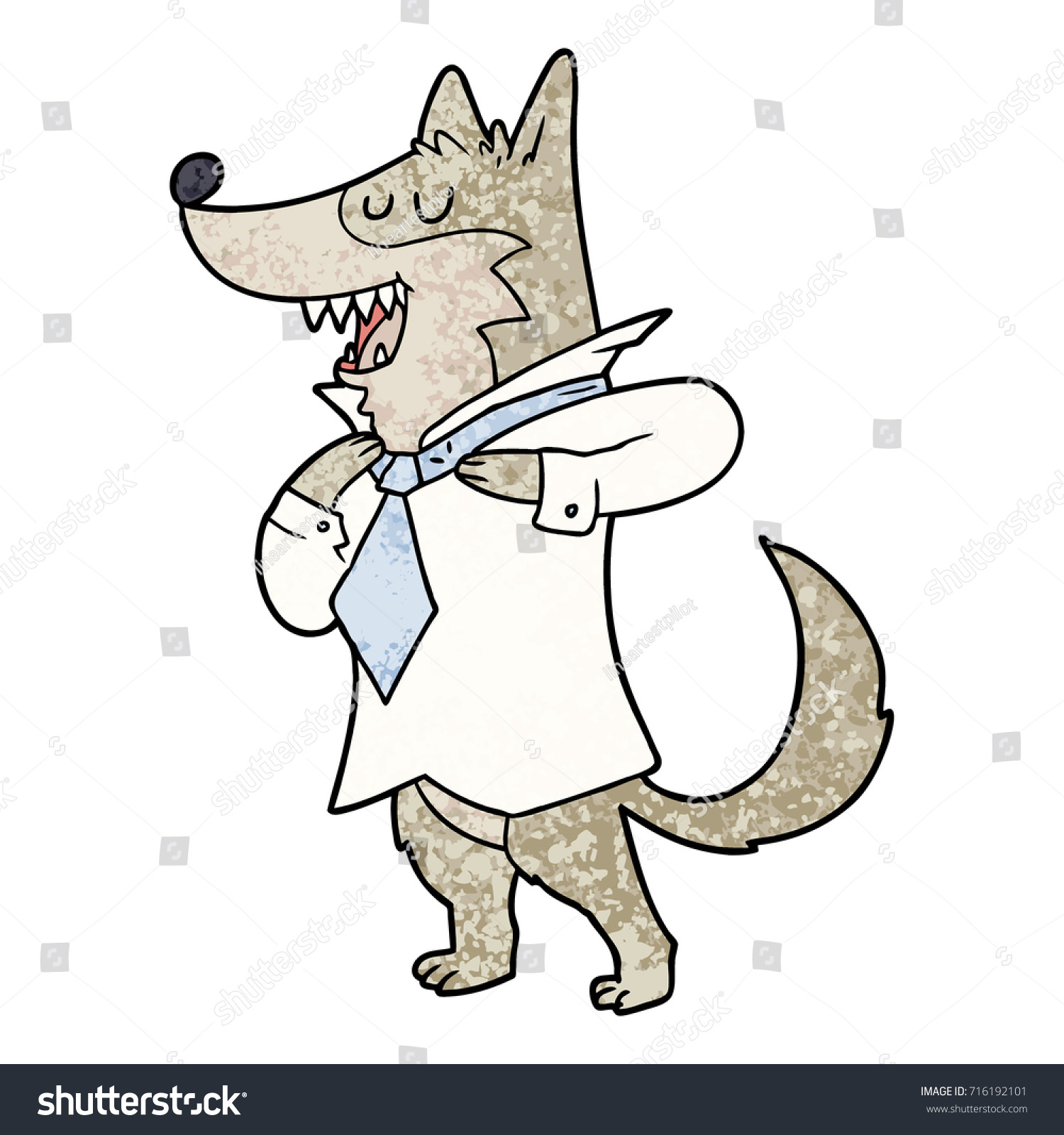 Cartoon Office Wolf Getting Dressed: เวกเตอร์สต็อก (ปลอดค่าลิขสิทธิ์ ...