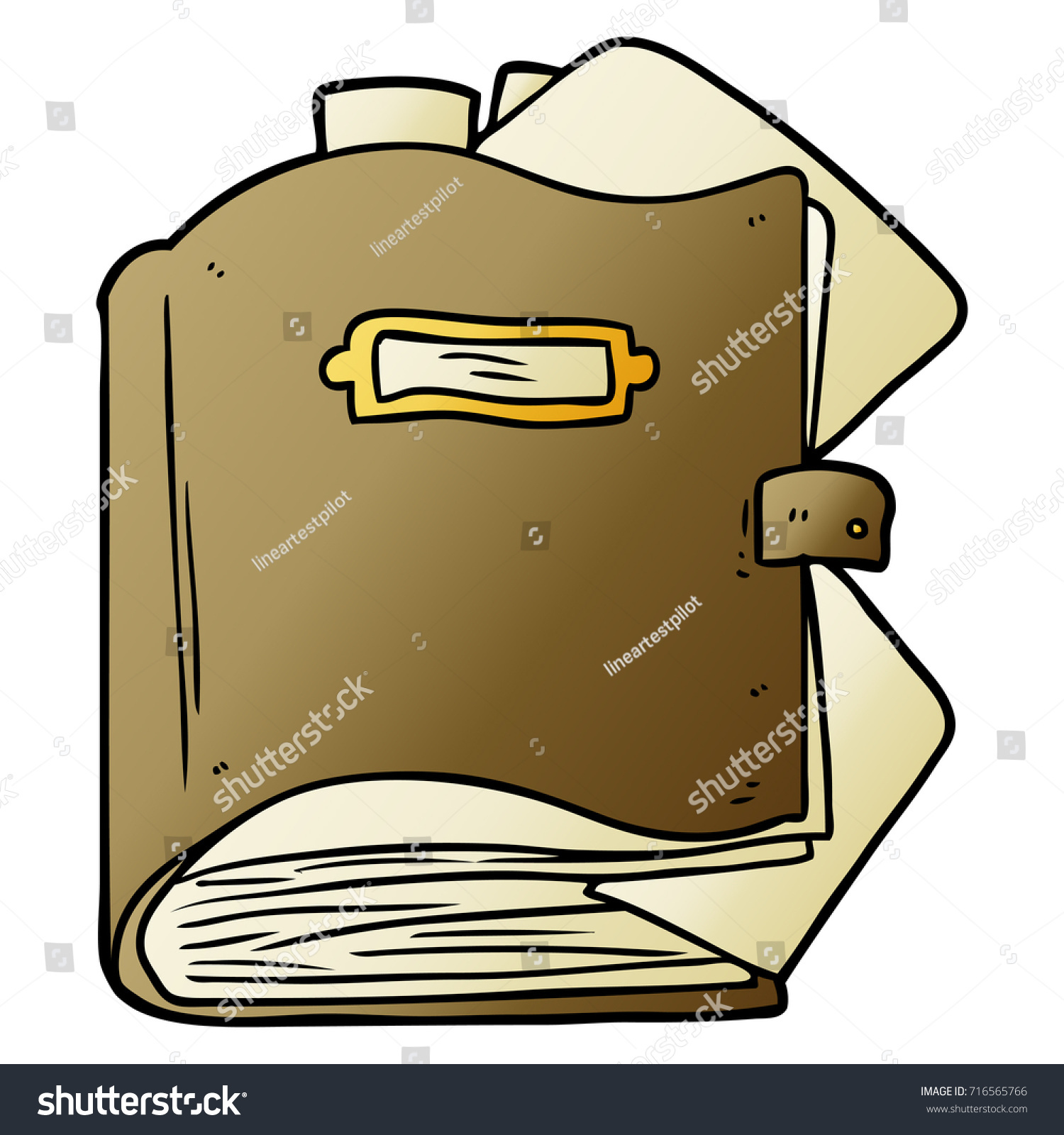 Cartoon Old Book Stock Vector (Royalty Free) 716565766 | Shutterstock