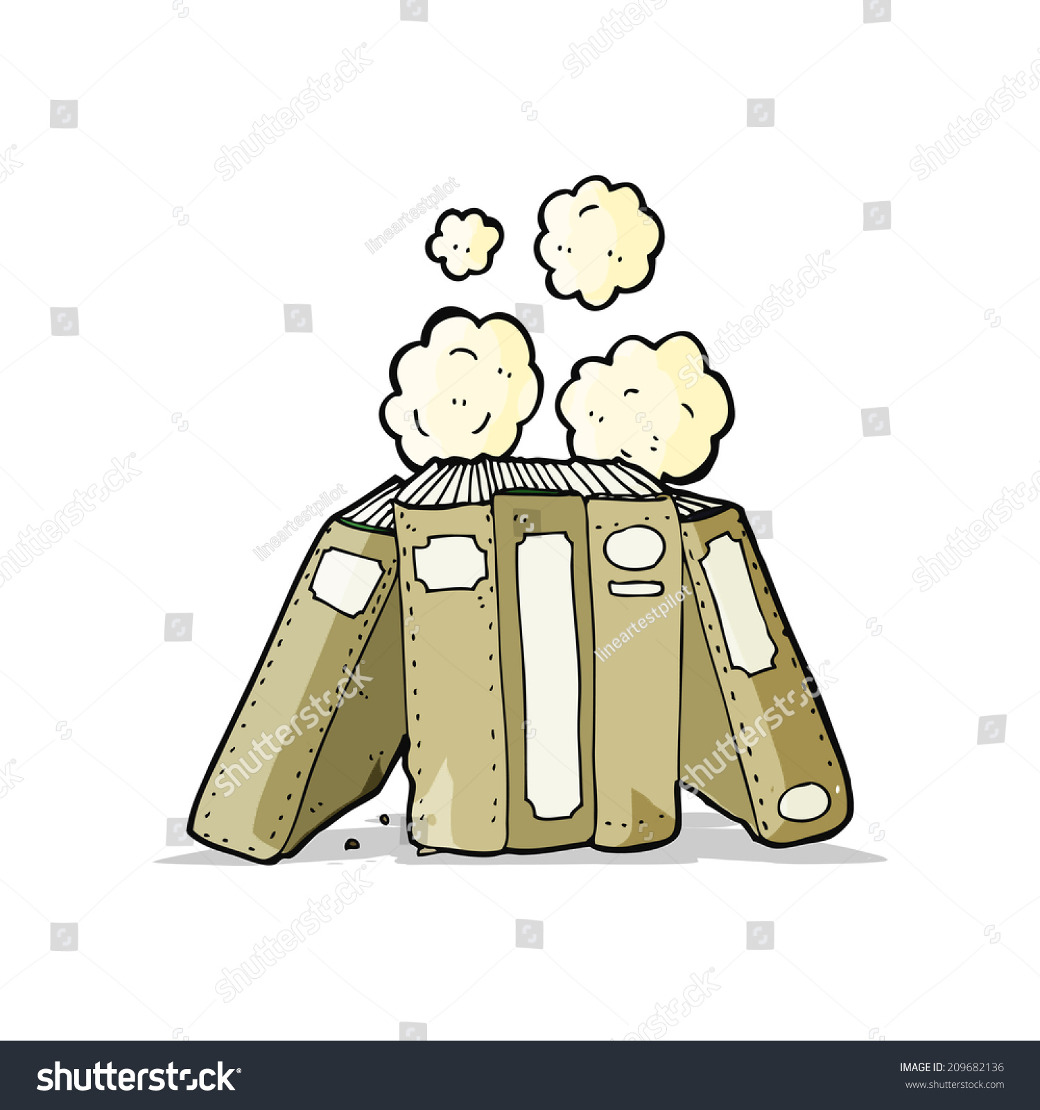 Cartoon Old Books Stock Vector (Royalty Free) 209682136