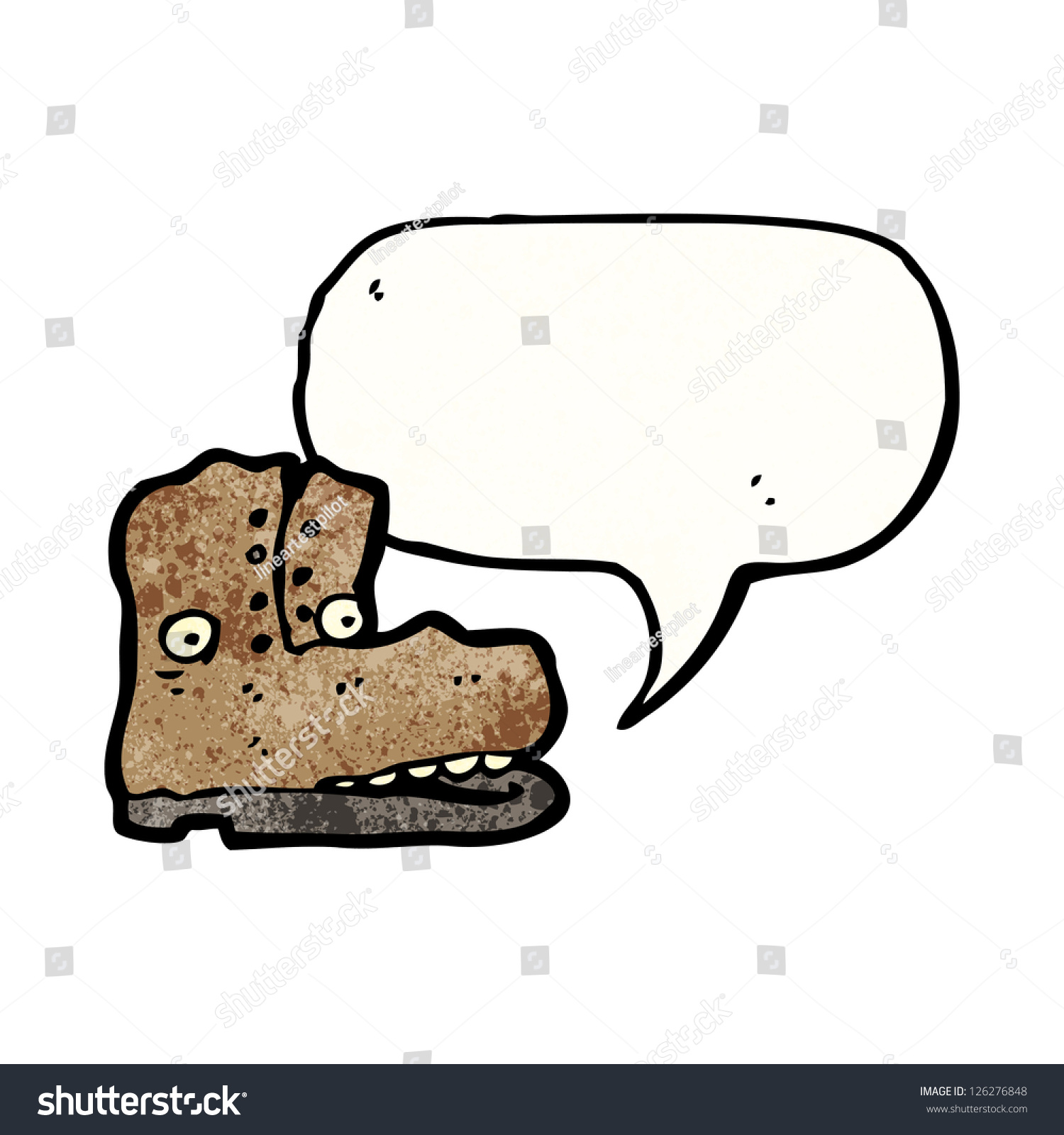 Cartoon Old Boot Stock Vector (Royalty Free) 126276848