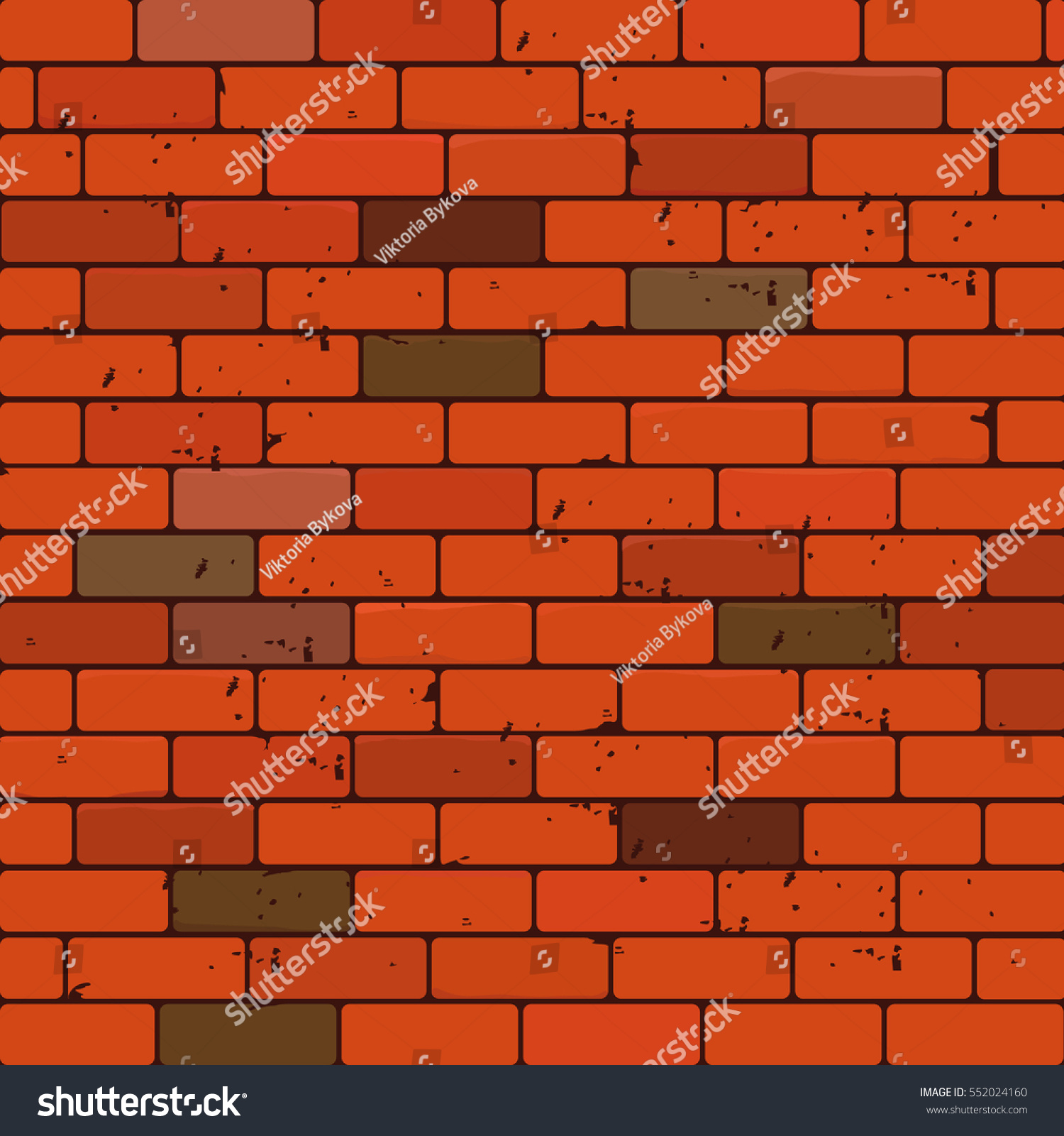 Cartoon Old Brick Wall Texture Vector: Stock-Vektorgrafik (Lizenzfrei ...