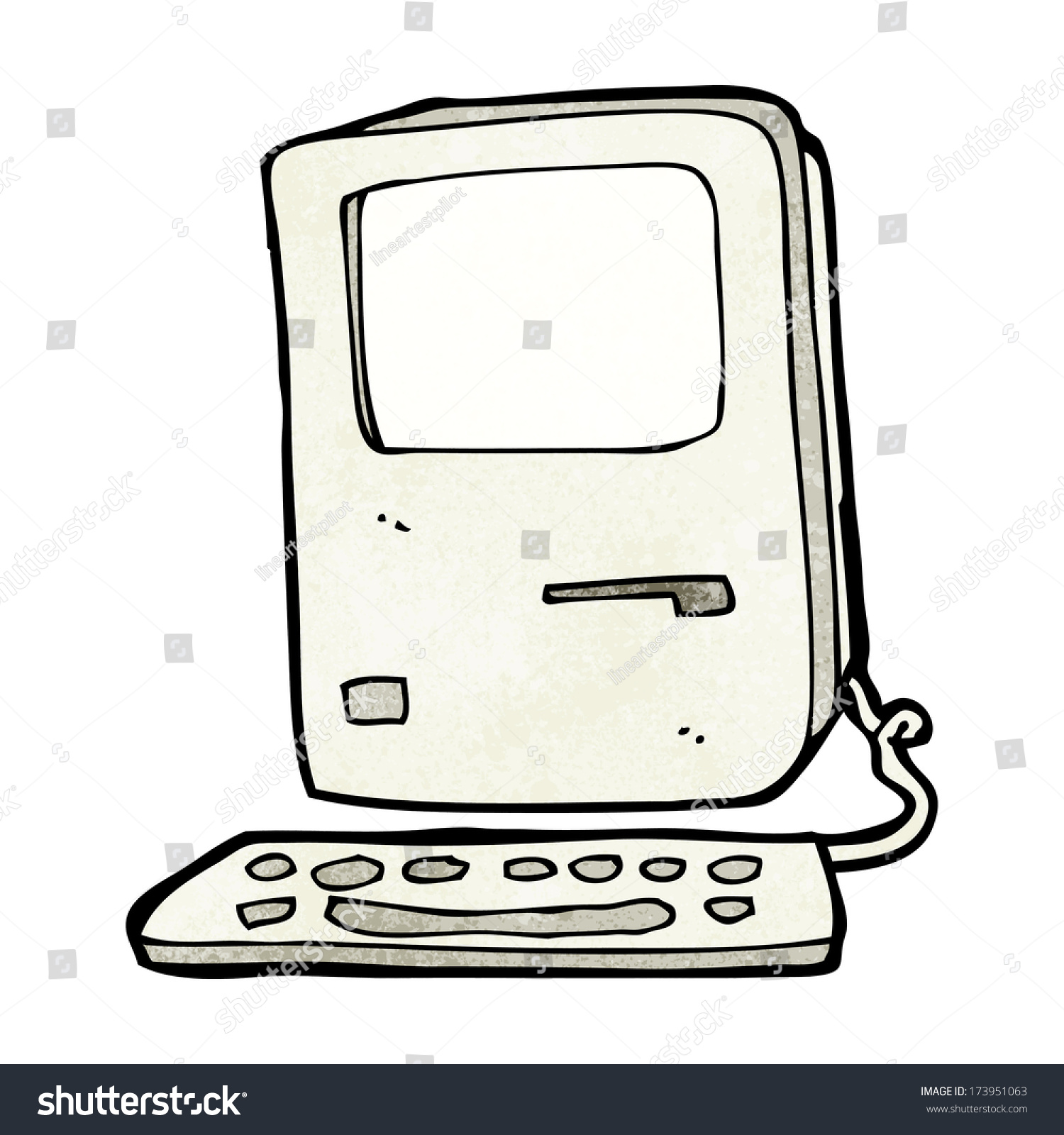 Cartoon Old Computer Stock Vector (Royalty Free) 173951063 | Shutterstock
