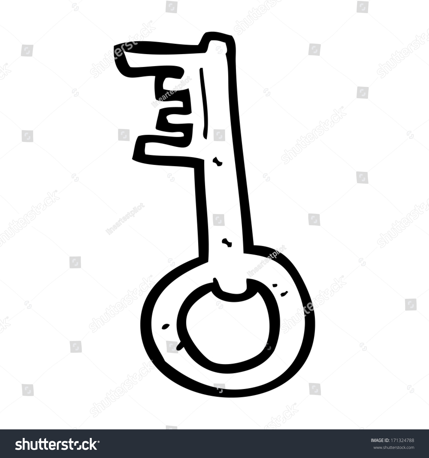 Cartoon Old Key Stock Vector (Royalty Free) 171324788 | Shutterstock