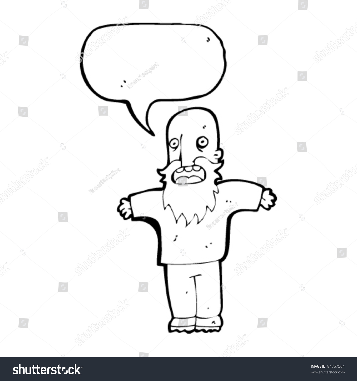 Cartoon Old Man Complaining Stock Vector (Royalty Free) 84757564