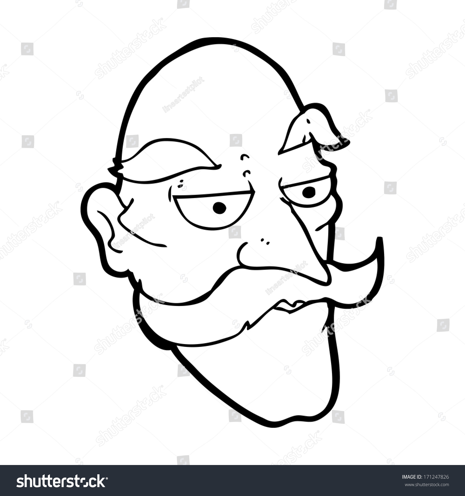 Cartoon Old Man Face: เวกเตอร์สต็อก (ปลอดค่าลิขสิทธิ์) 171247826 ...