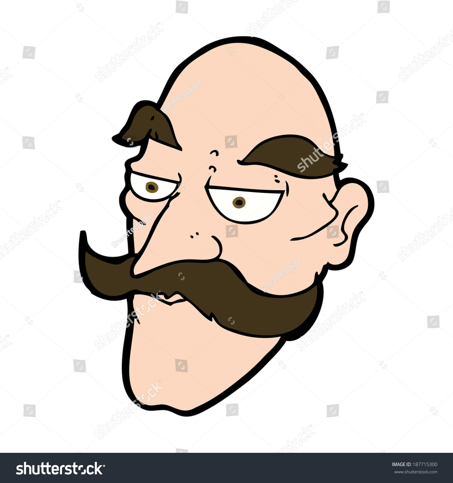 Cartoon Old Man Face Stock Vector (Royalty Free) 187715300