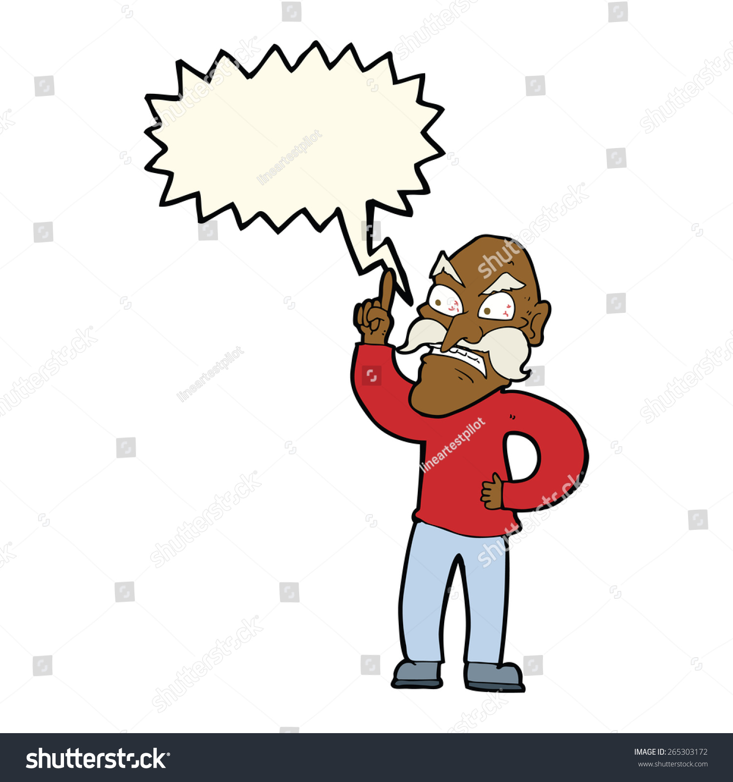 Cartoon Old Man Laying Down Rules: vetor stock (livre de direitos ...