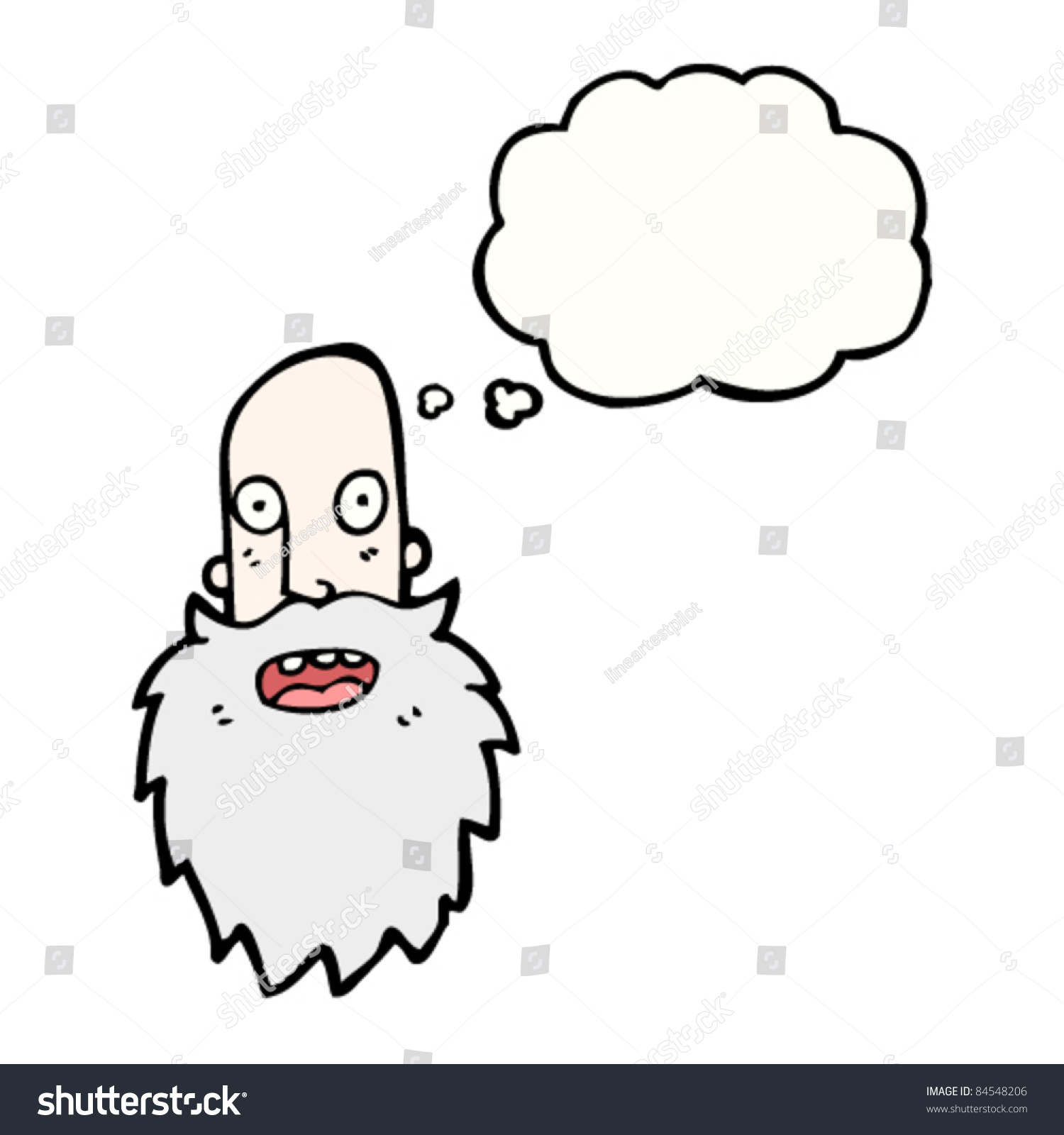 Cartoon Old Man Thinking Stock Vector (Royalty Free) 84548206 ...