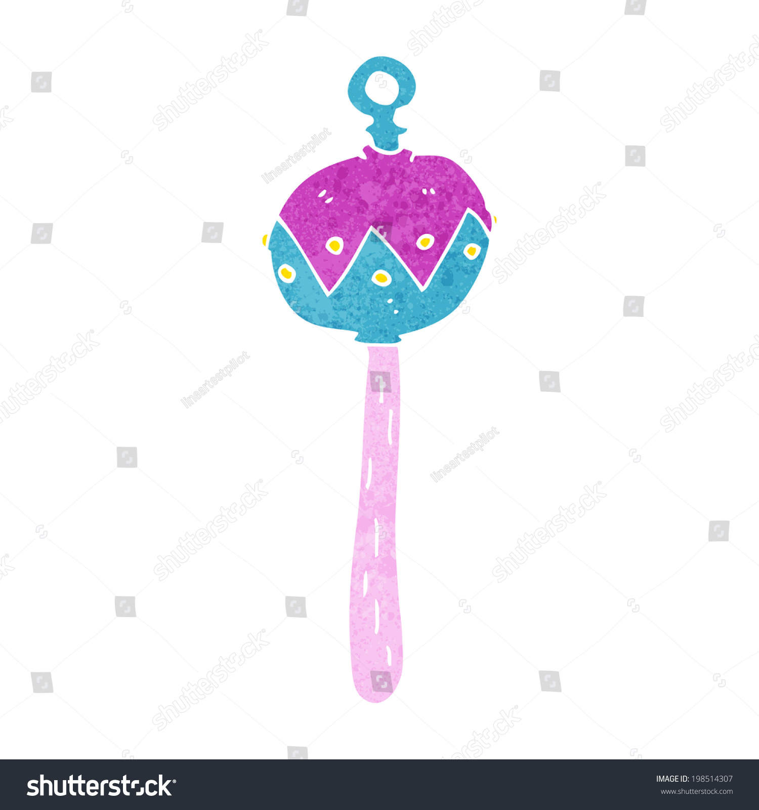 Cartoon Old Rattle Stock Vector (Royalty Free) 198514307 | Shutterstock