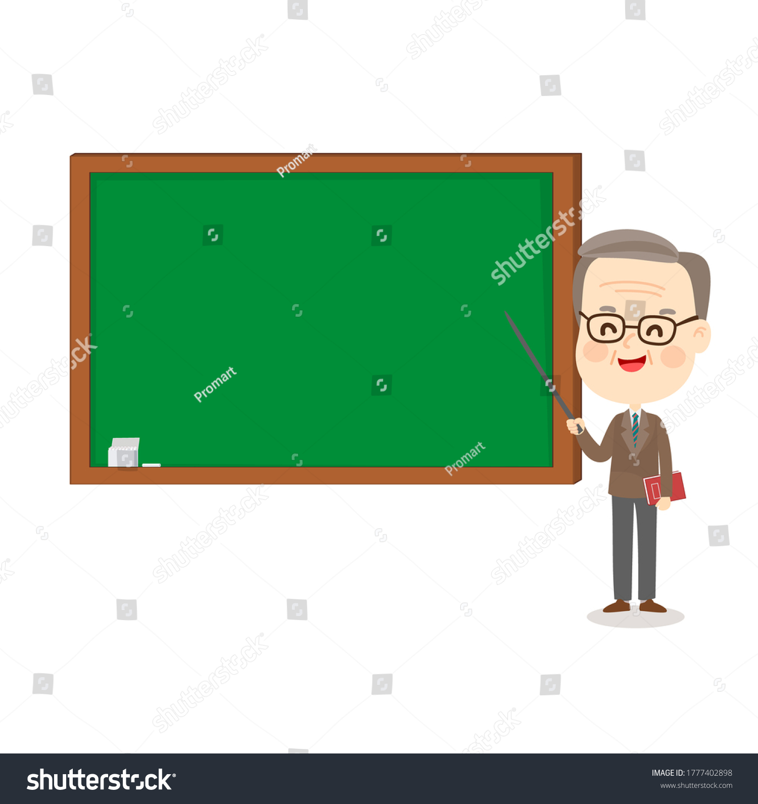 Cartoon Old Teacher Character Vector Stock Vector (Royalty Free ...