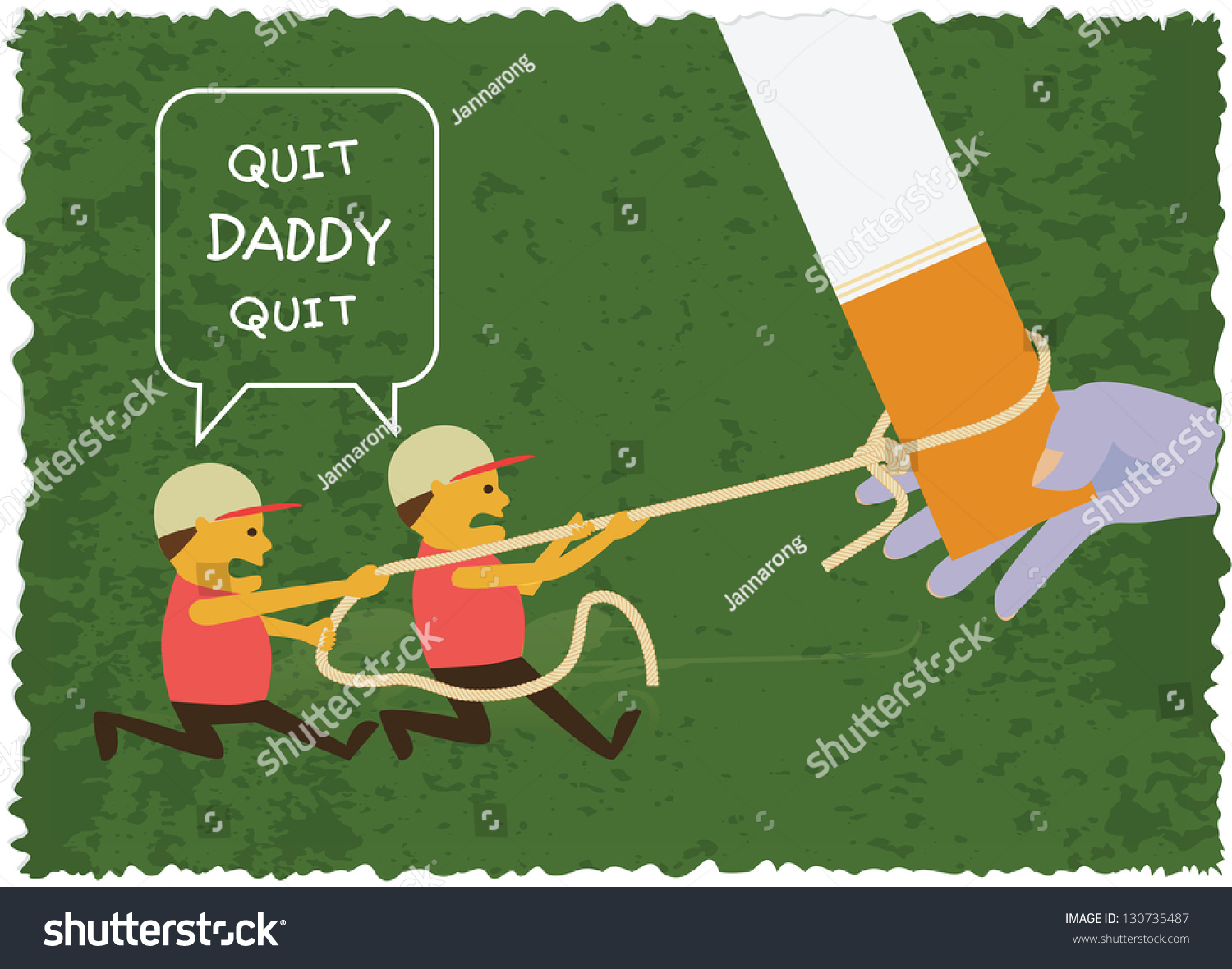 Cartoon On Smoke Quiting Concept Vector Stock Vector (Royalty Free ...