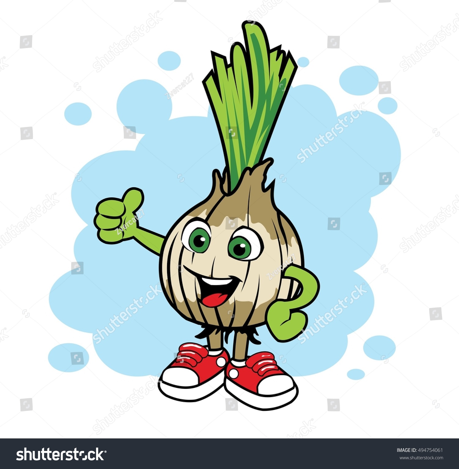 Cartoon Onion Vector Mascot Stock Vector (Royalty Free) 494754061