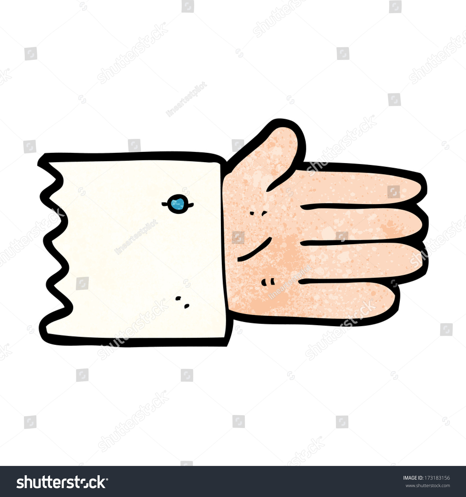 Cartoon Open Hand Symbol Stock Vector (Royalty Free) 173183156 ...