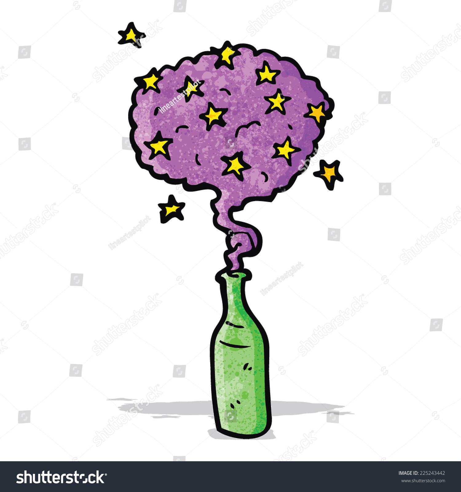 Cartoon Open Potion Bottle Stock Vector (Royalty Free) 225243442 ...