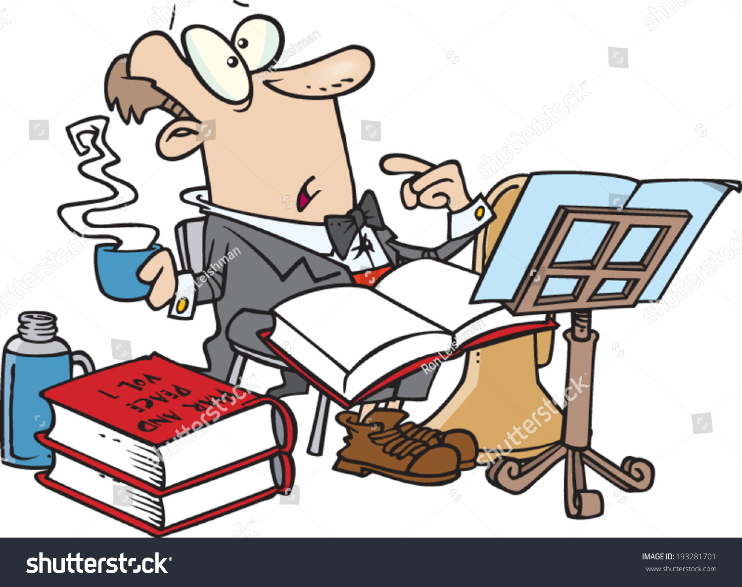 Cartoon Orchestra Man Slacking Off Stock Vector (Royalty Free) 193281701