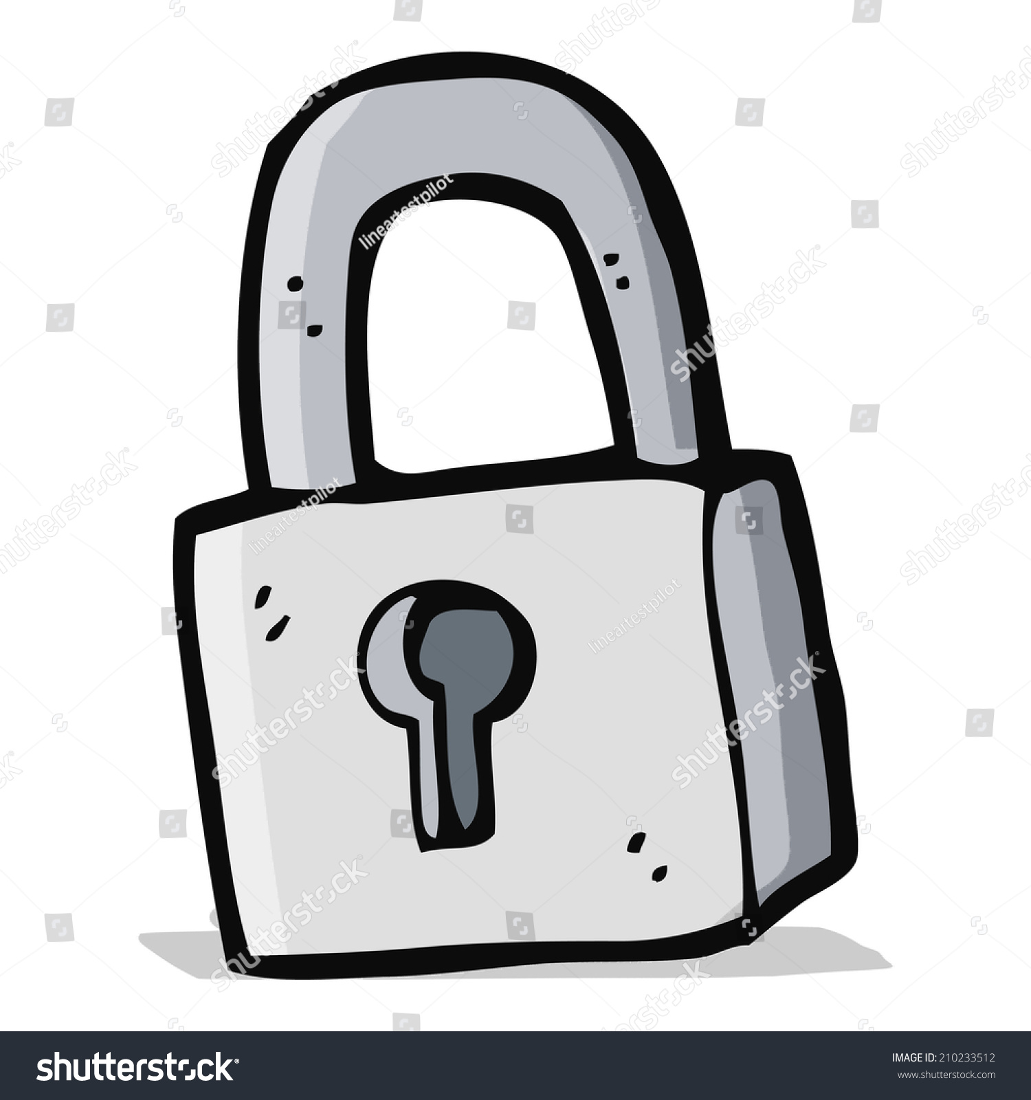 Cartoon Padlock Stock Vector (Royalty Free) 210233512 | Shutterstock
