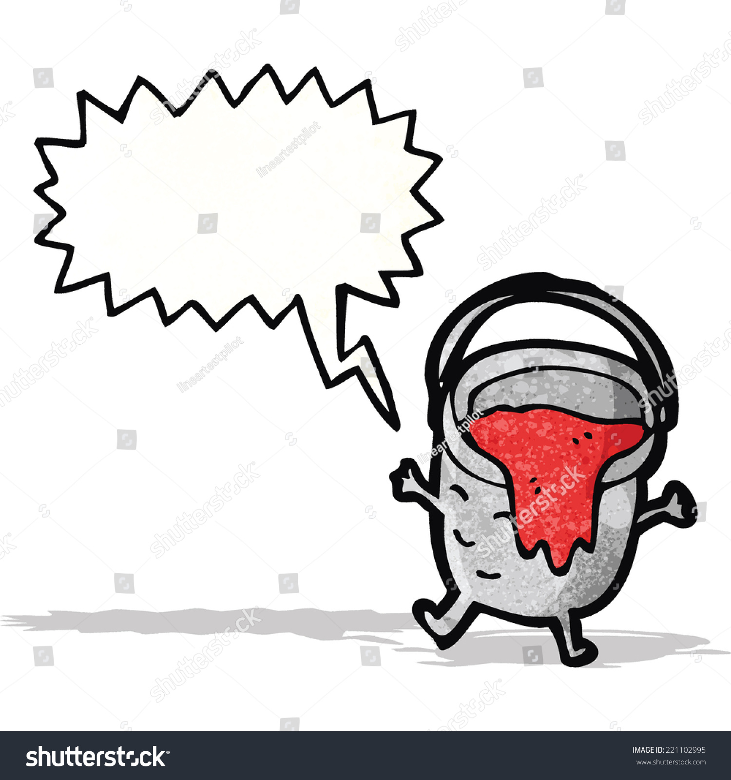 Cartoon Paint Bucket Character Stock Vector (Royalty Free) 221102995 ...