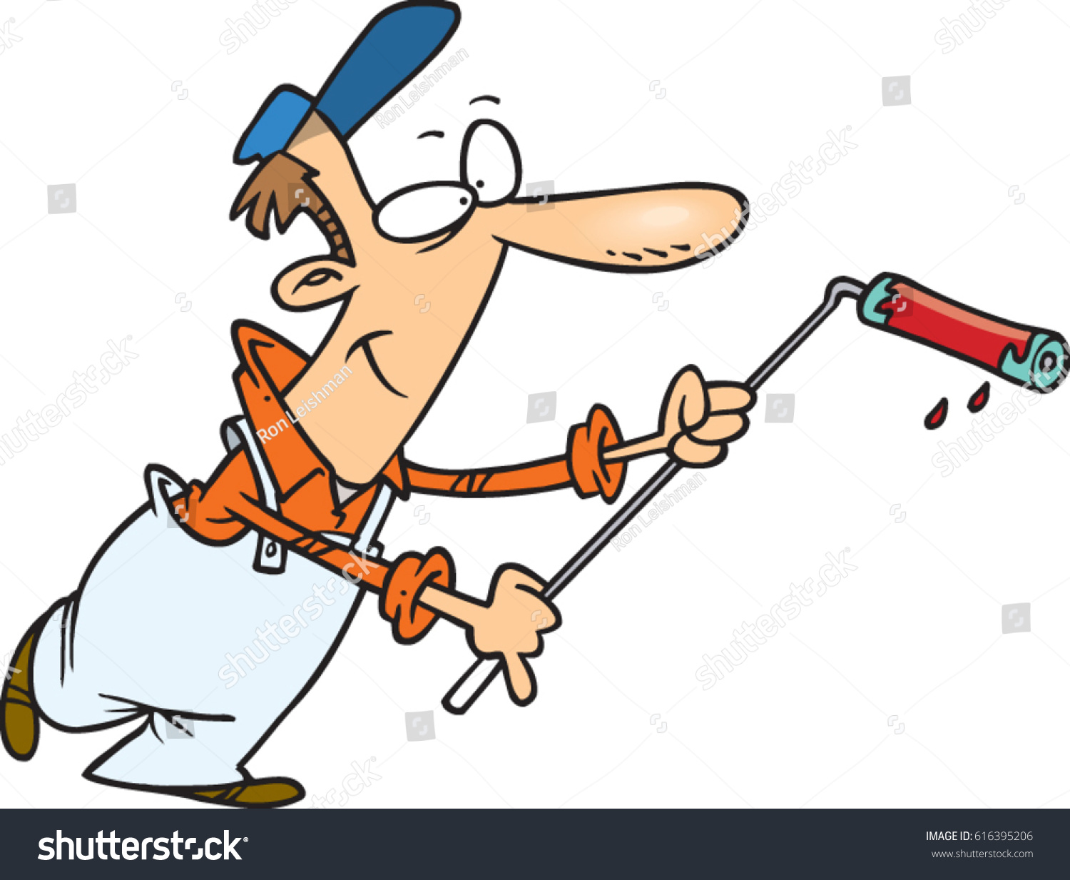 Cartoon Painter Stock Vector (Royalty Free) 616395206 | Shutterstock