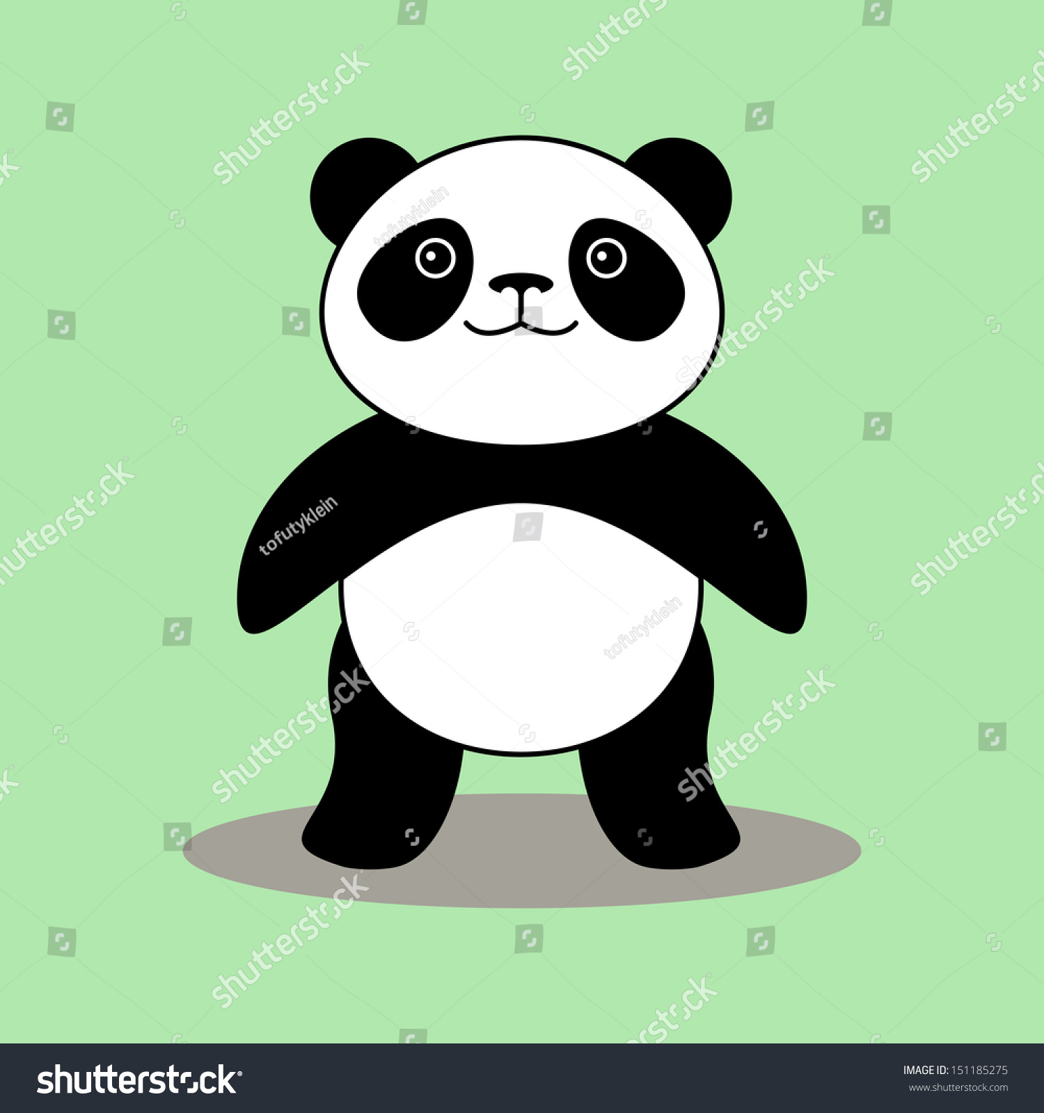 Cartoon Panda Stock Vector Illustration 151185275 : Shutterstock
