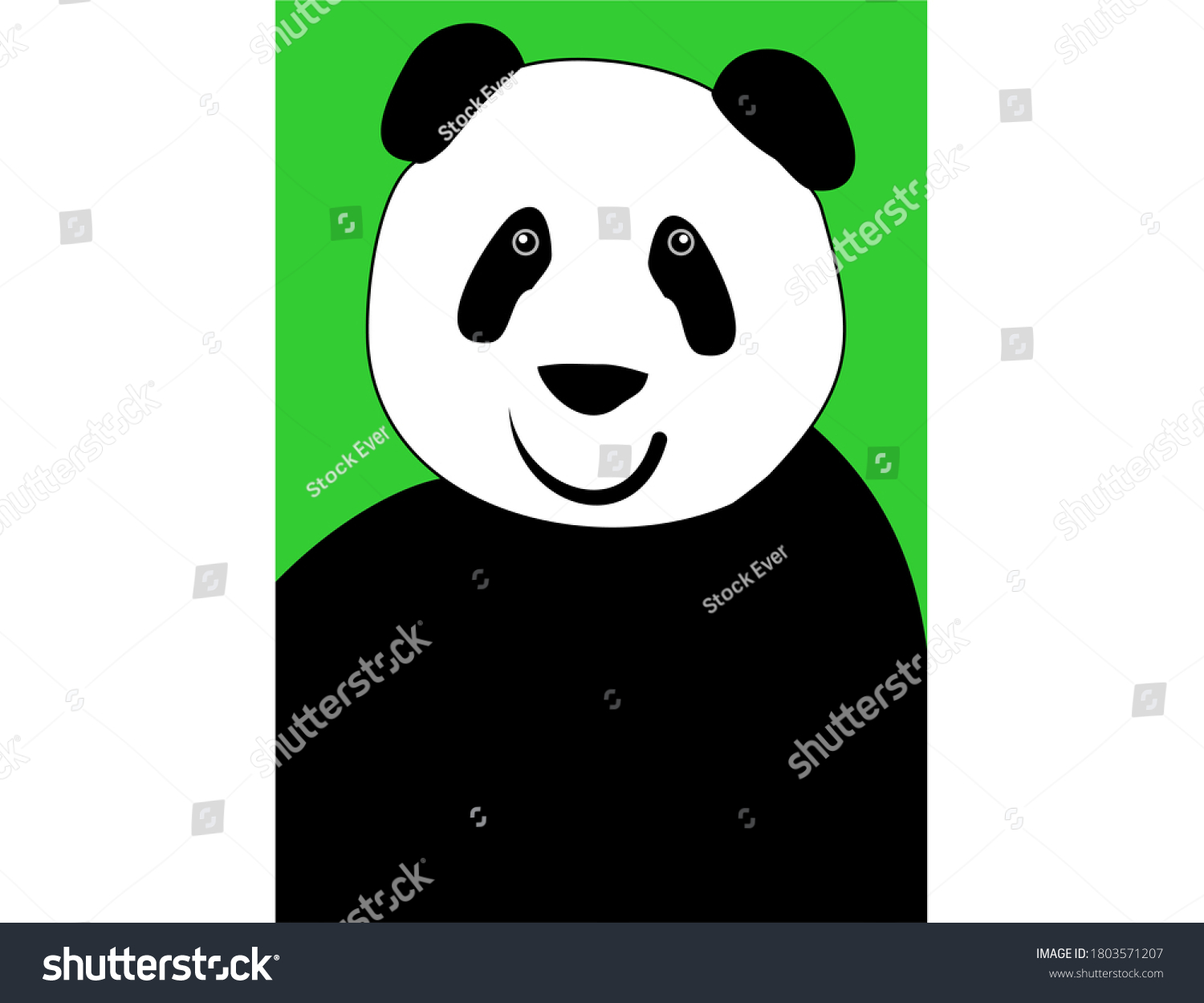 Cartoon Panda A4 Size Vector Image Stock Vector (Royalty Free ...