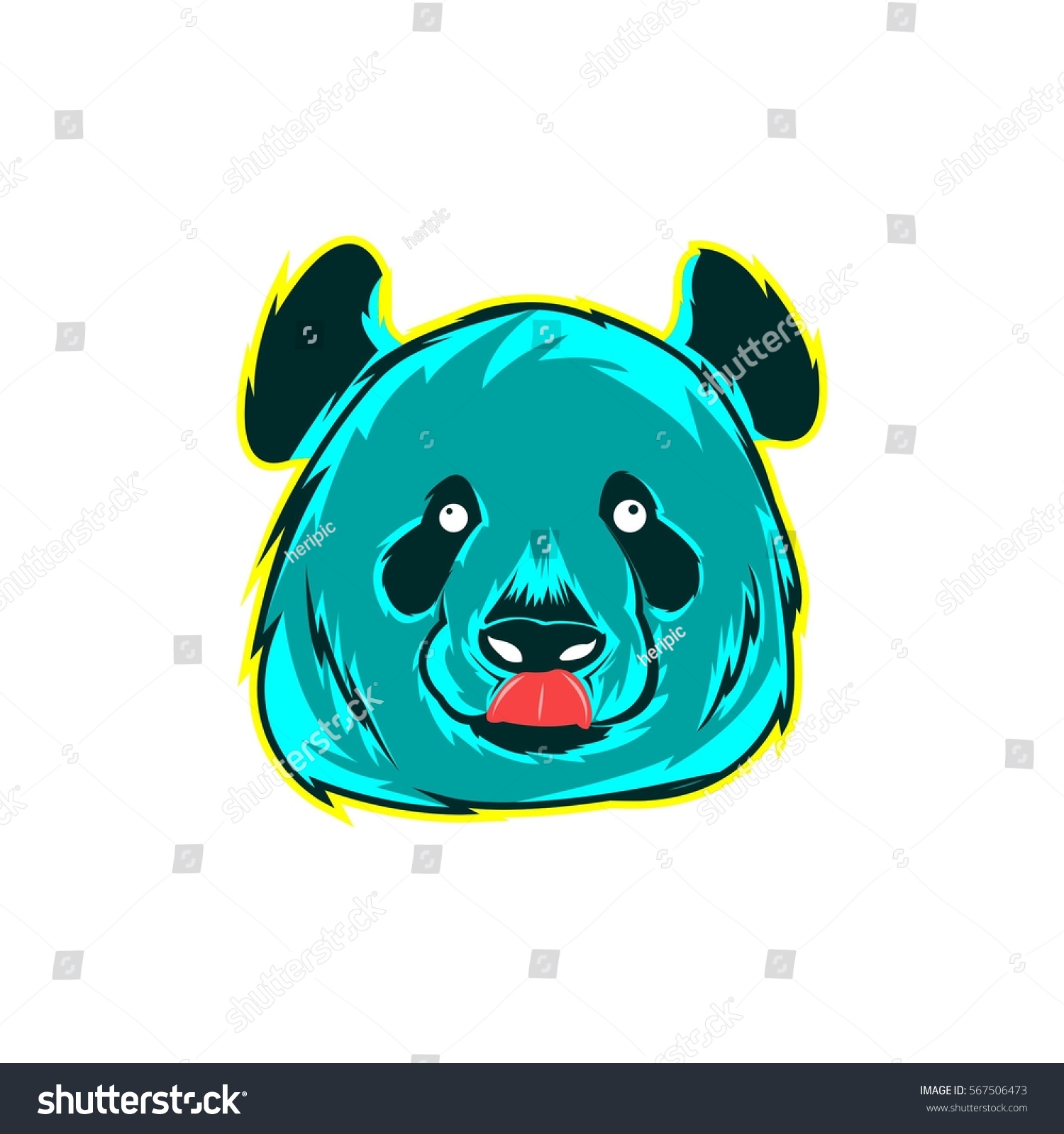 Cartoon Panda Head Panda Vector Illustration Stock Vector (Royalty Free ...