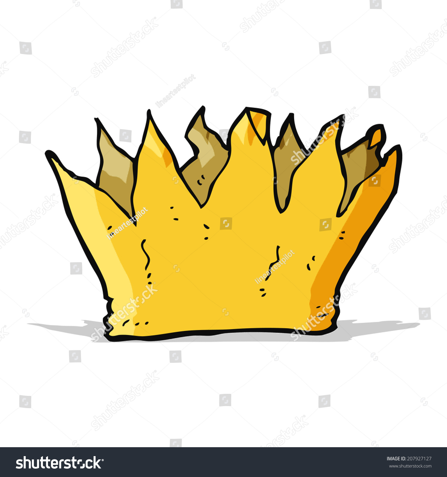 Cartoon Paper Crown Stock Vector (Royalty Free) 207927127