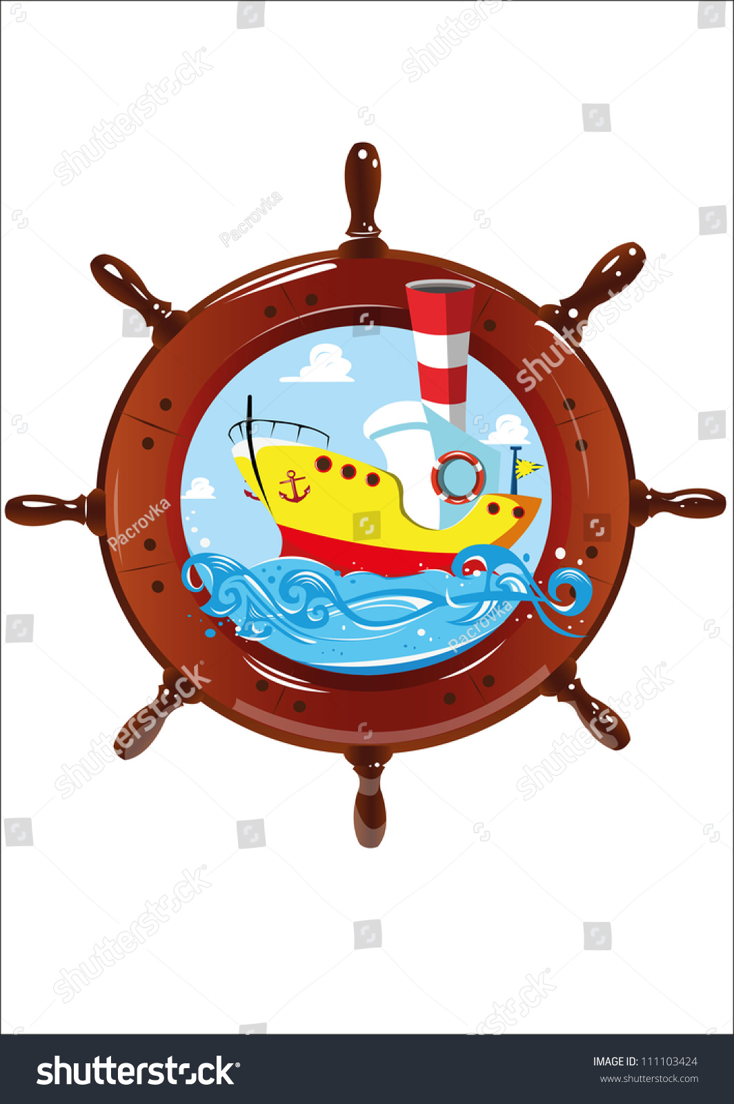 Cartoon Parahod Eps10 Stock Vector (Royalty Free) 111103424 | Shutterstock