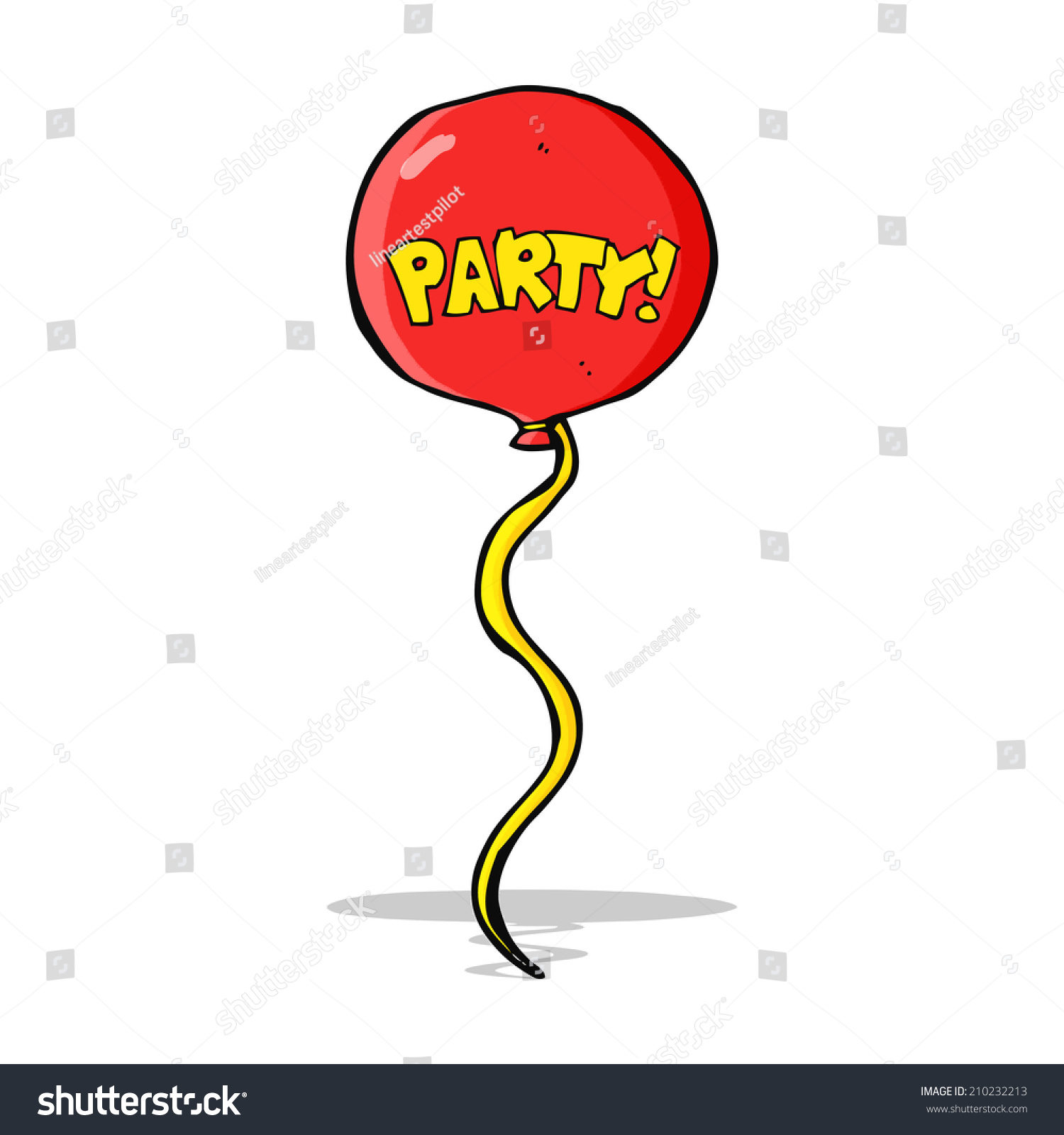 Cartoon Party Balloon Stock Vector (Royalty Free) 210232213