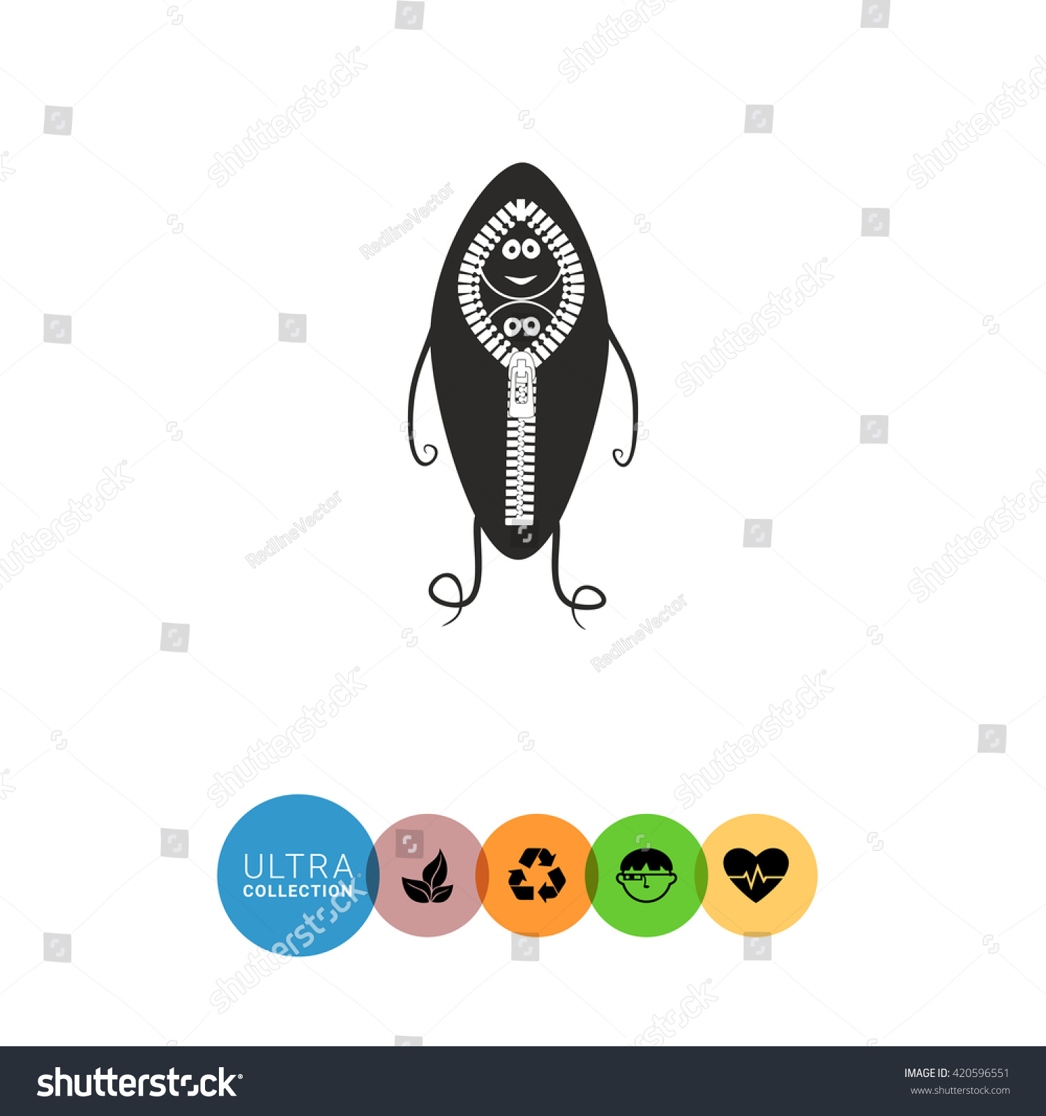 Cartoon Peapod Vector Icon Stock Vector (Royalty Free) 420596551