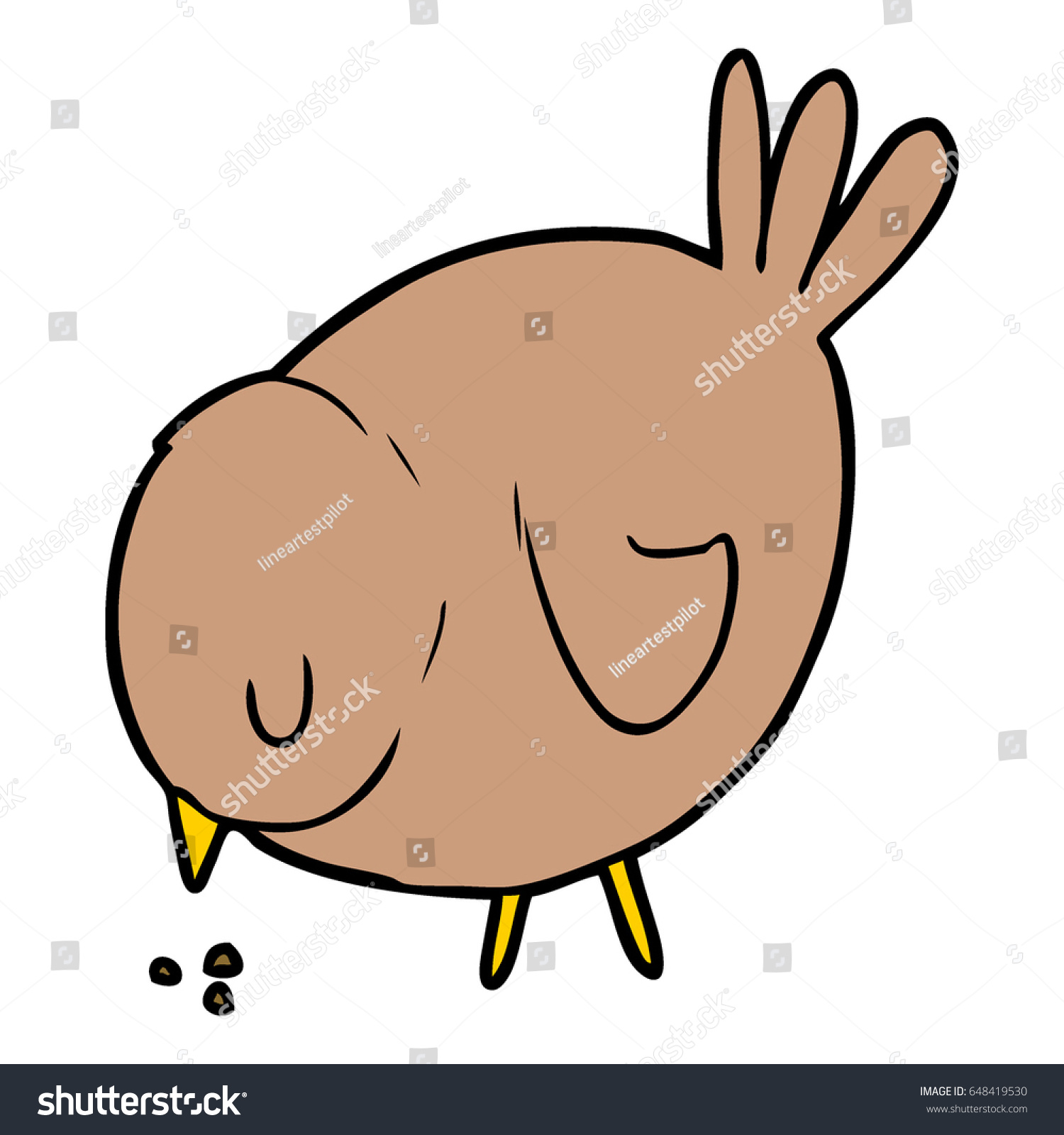 Cartoon Pecking Bird Stock Vector (Royalty Free) 648419530 | Shutterstock