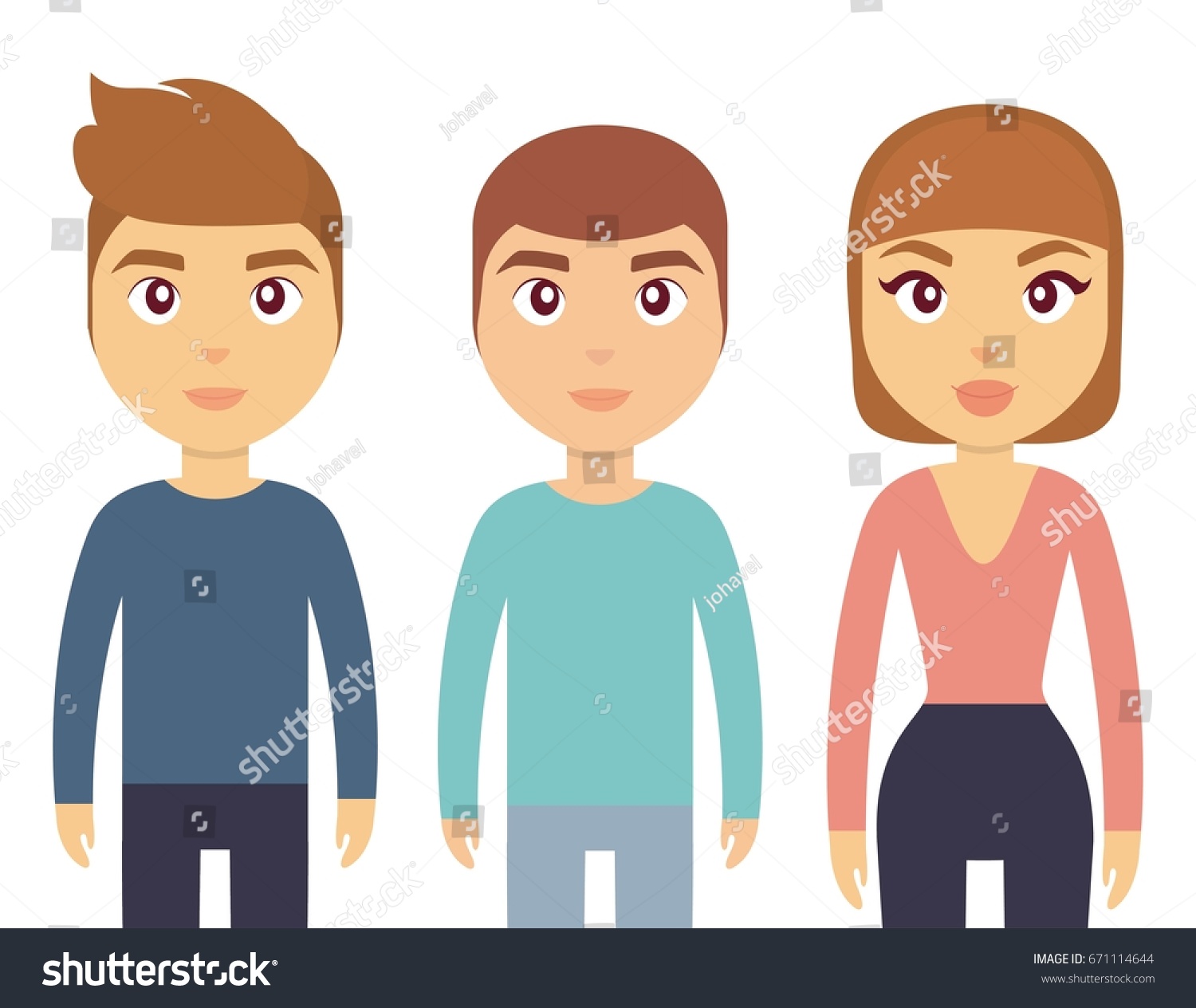 Cartoon People Design Stock Vector (Royalty Free) 671114644 | Shutterstock