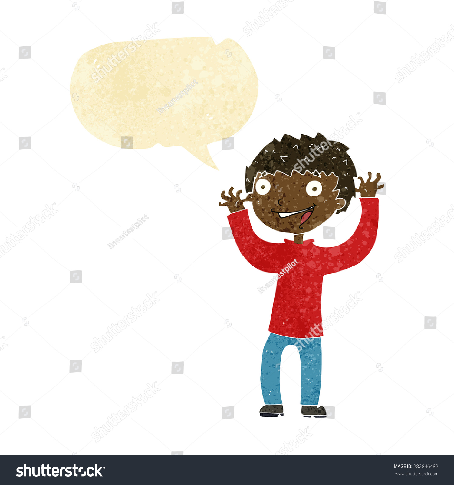 Cartoon Person Speech Bubble Stock Vector (Royalty Free) 282846482 ...