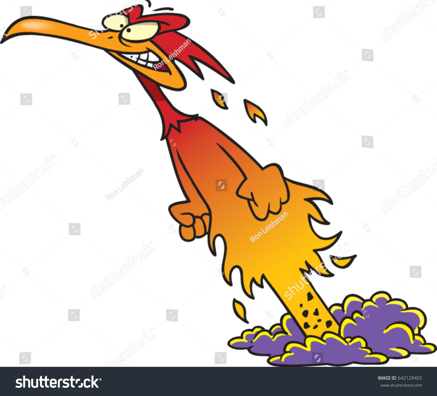 Cartoon Phoenix Stock Vector (Royalty Free) 642129403 | Shutterstock
