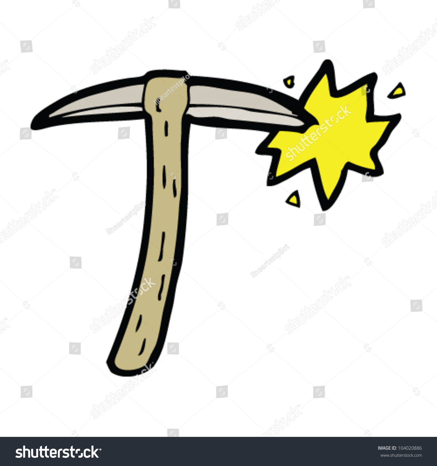 Cartoon Pick Axe Stock Vector (Royalty Free) 104020886 | Shutterstock