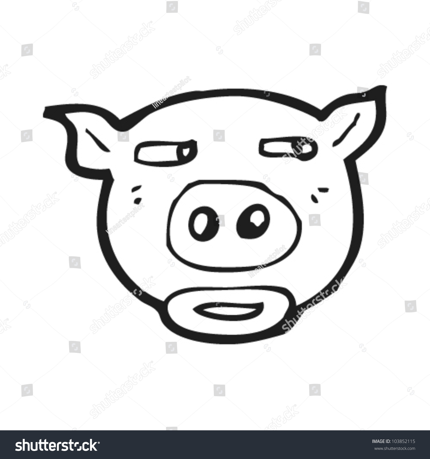 Cartoon Pig Face Stock Vector (Royalty Free) 103852115 | Shutterstock