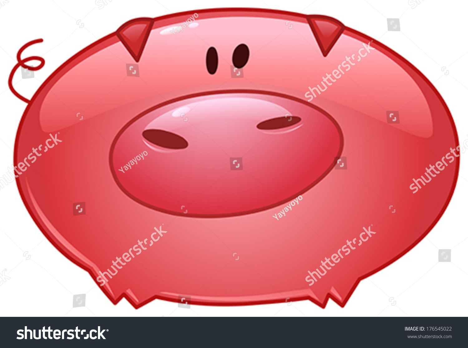 Cartoon Pig Icon Stock Vector (Royalty Free) 176545022 | Shutterstock