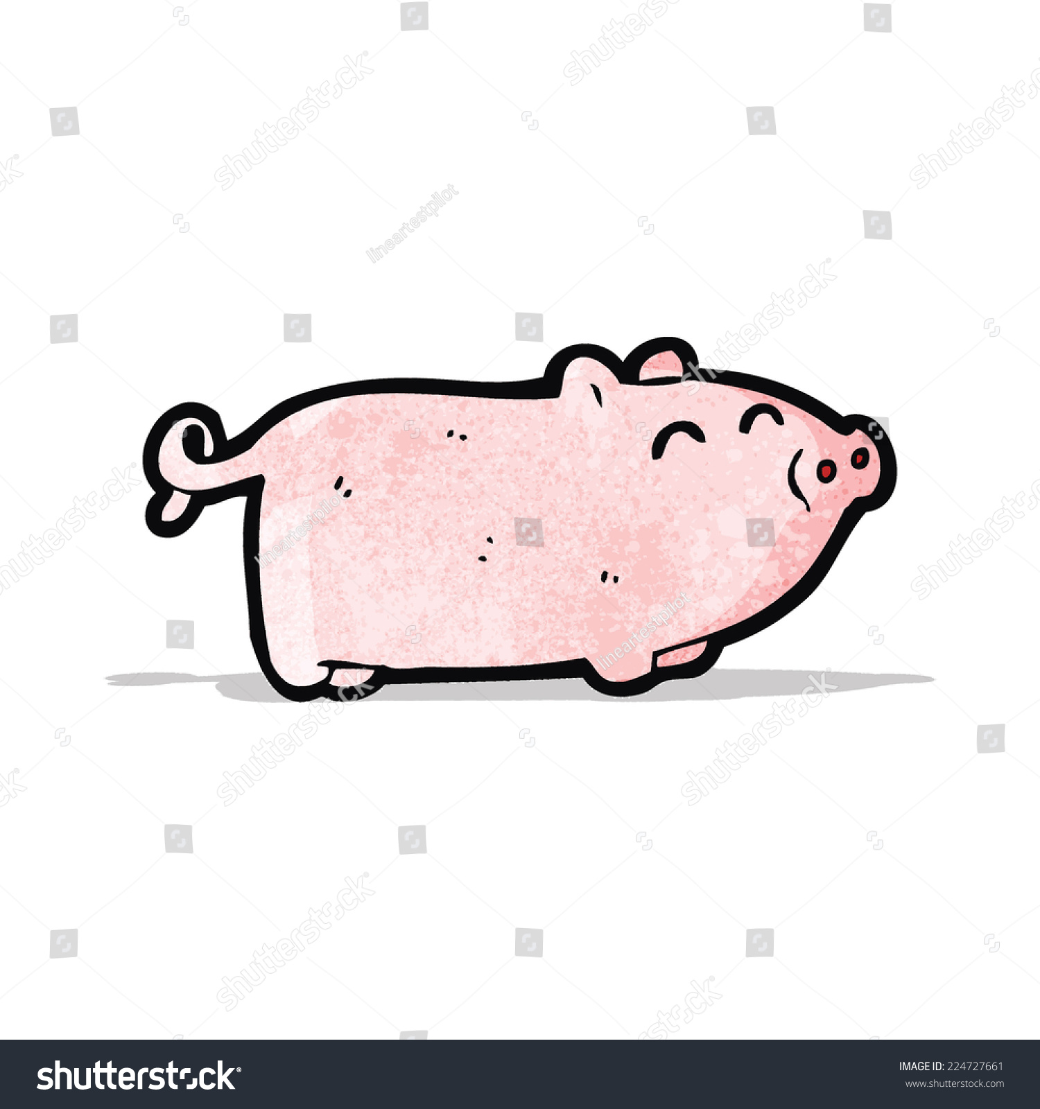 Cartoon Piglet Stock Vector (Royalty Free) 224727661 | Shutterstock