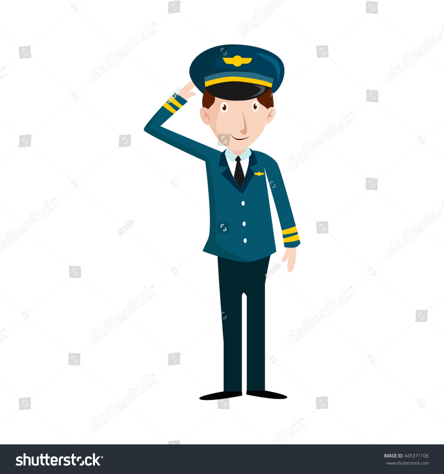 Cartoon Pilot Vector Illustration: เวกเตอร์สต็อก (ปลอดค่าลิขสิทธิ์ ...